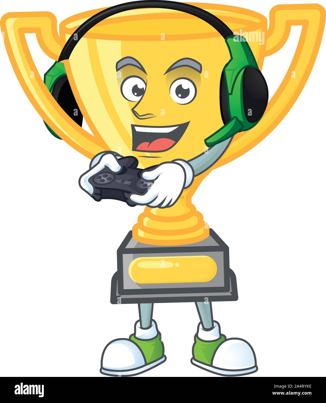 Gaming gold trophy cup for award prize Stock Vector Image & Art - Alamy