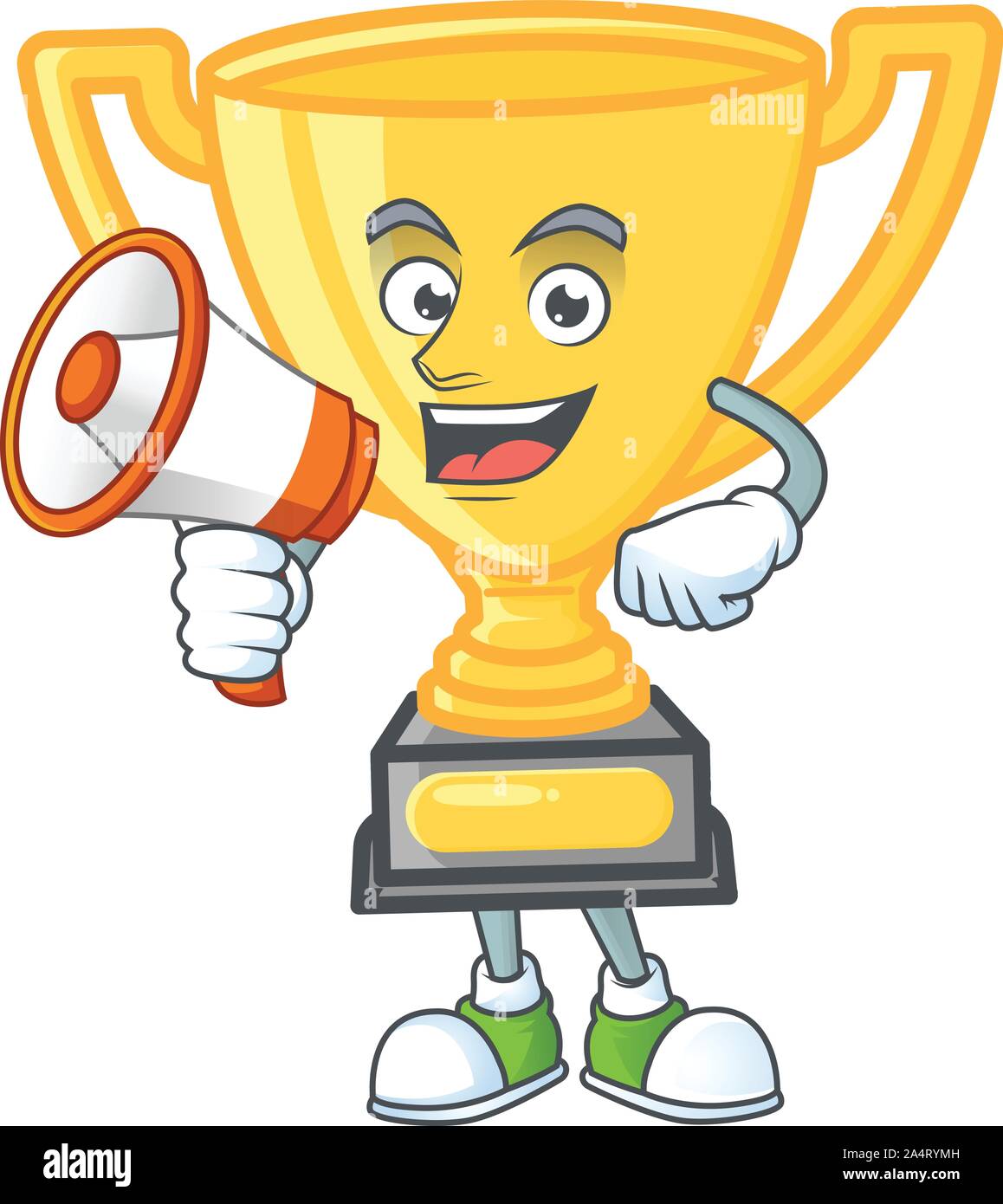 With megaphone gold trophy cup for award prize Stock Vector Image & Art ...