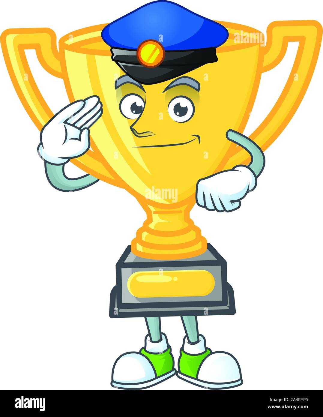 Police gold trophy cup for award prize Stock Vector Image & Art - Alamy