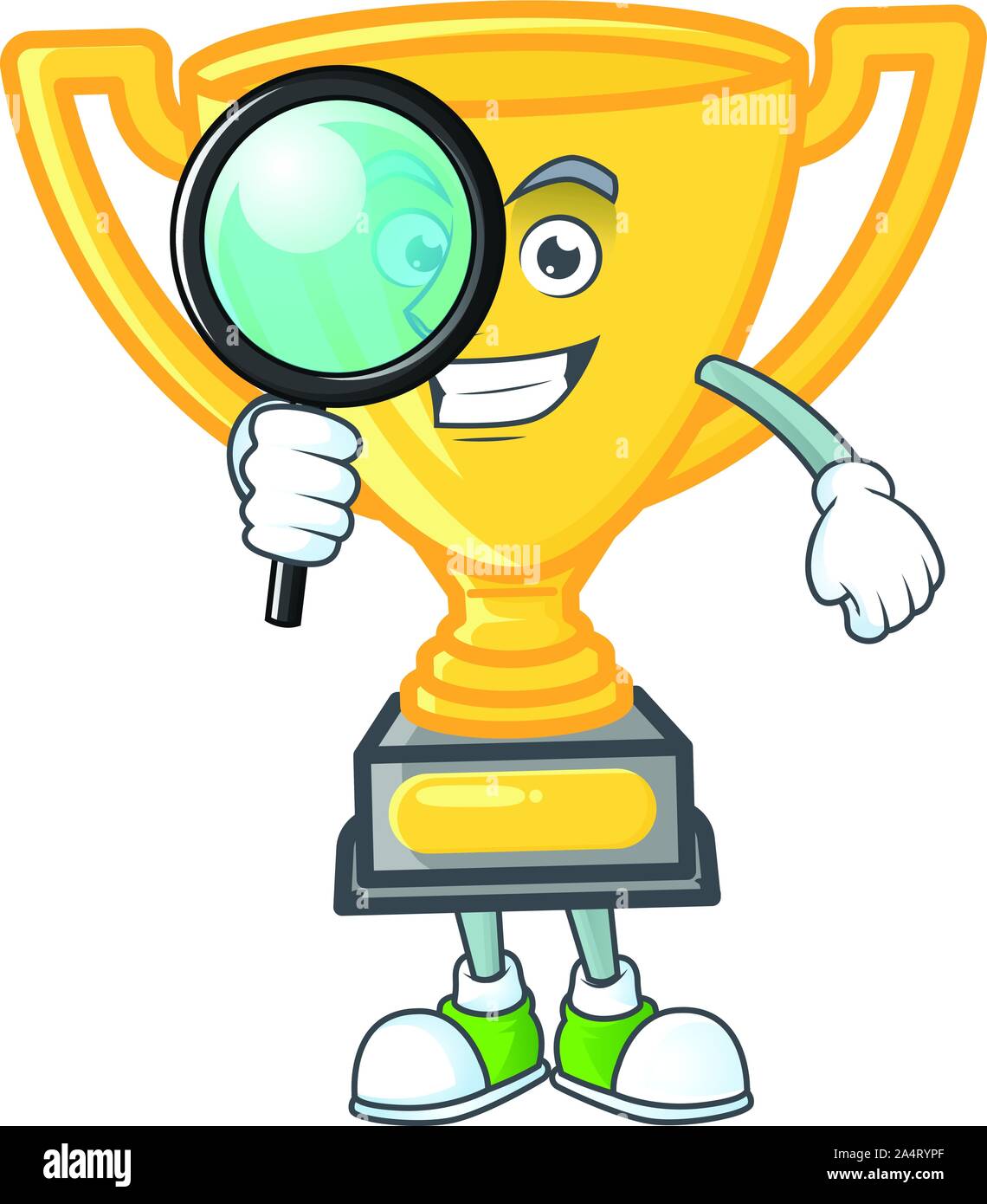 Detective gold trophy for victory achievement award Stock Vector Image ...