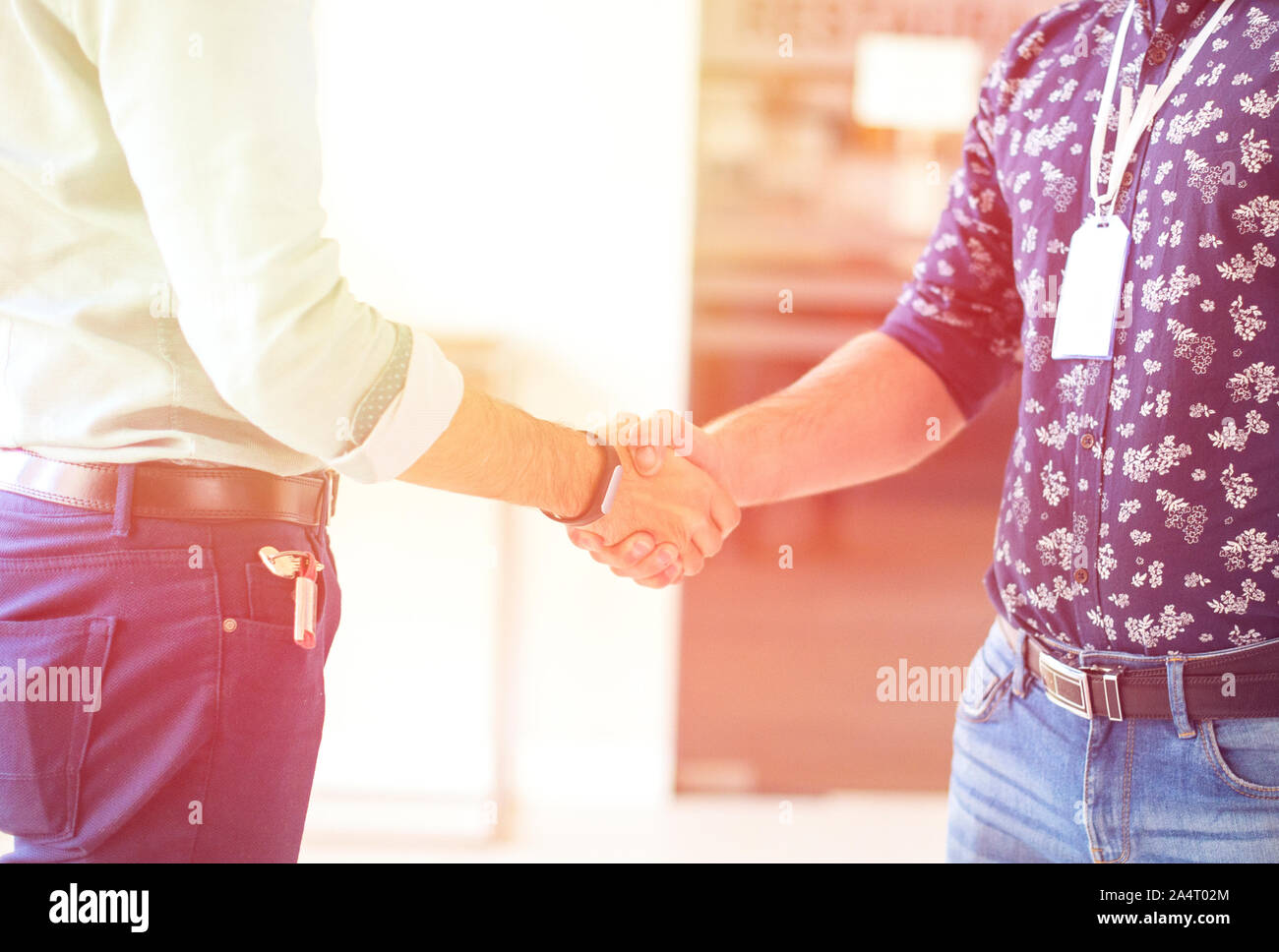 Partners shake hands in office hi-res stock photography and images - Alamy