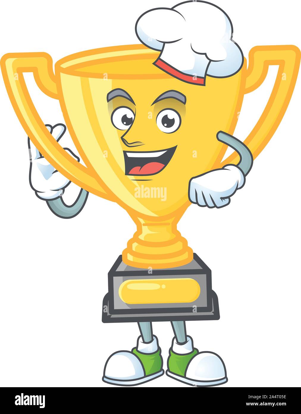 Chef gold trophy for victory achievement award Stock Vector Image & Art ...