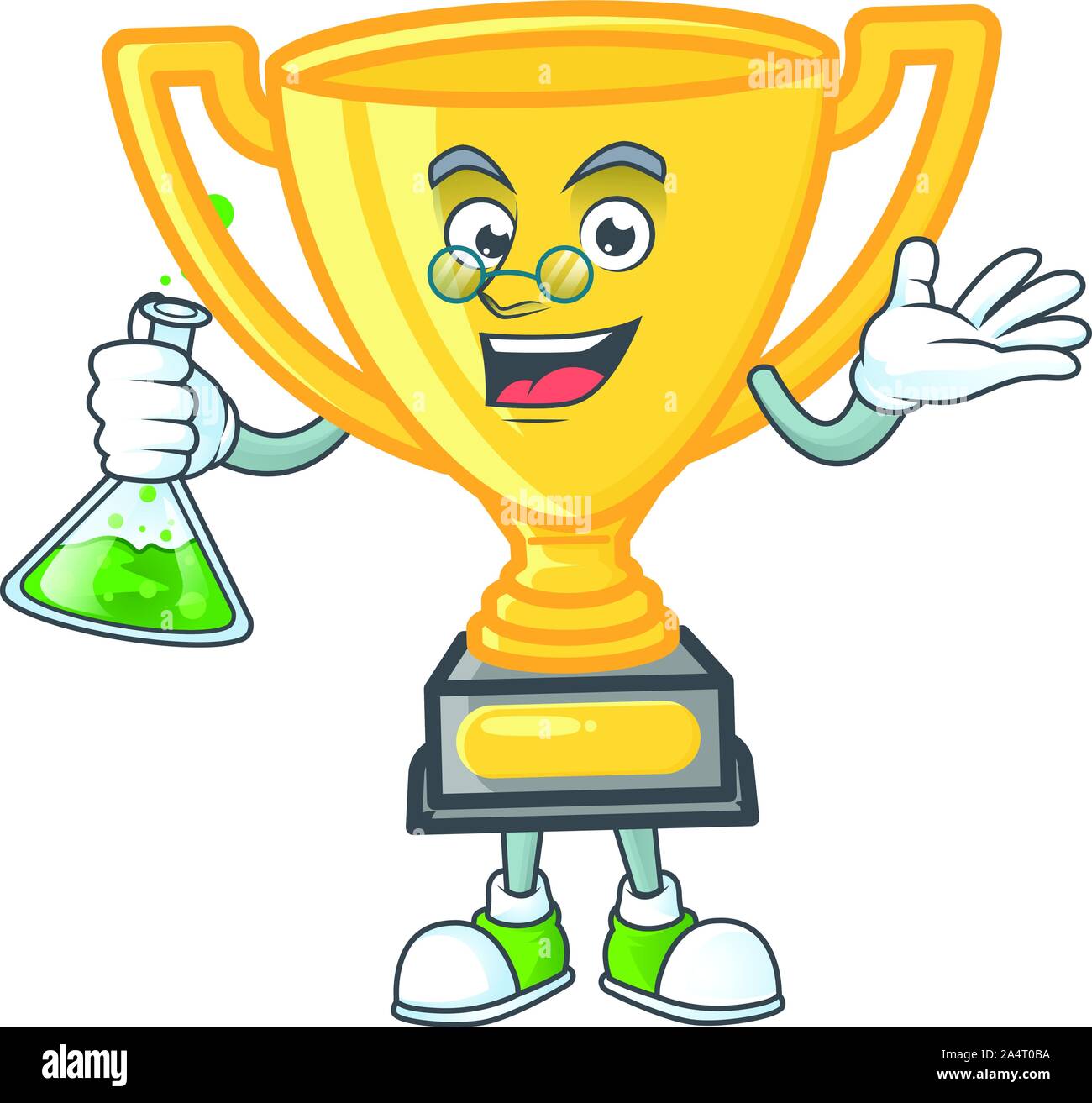 Professor gold trophy for victory achievement award Stock Vector Image ...