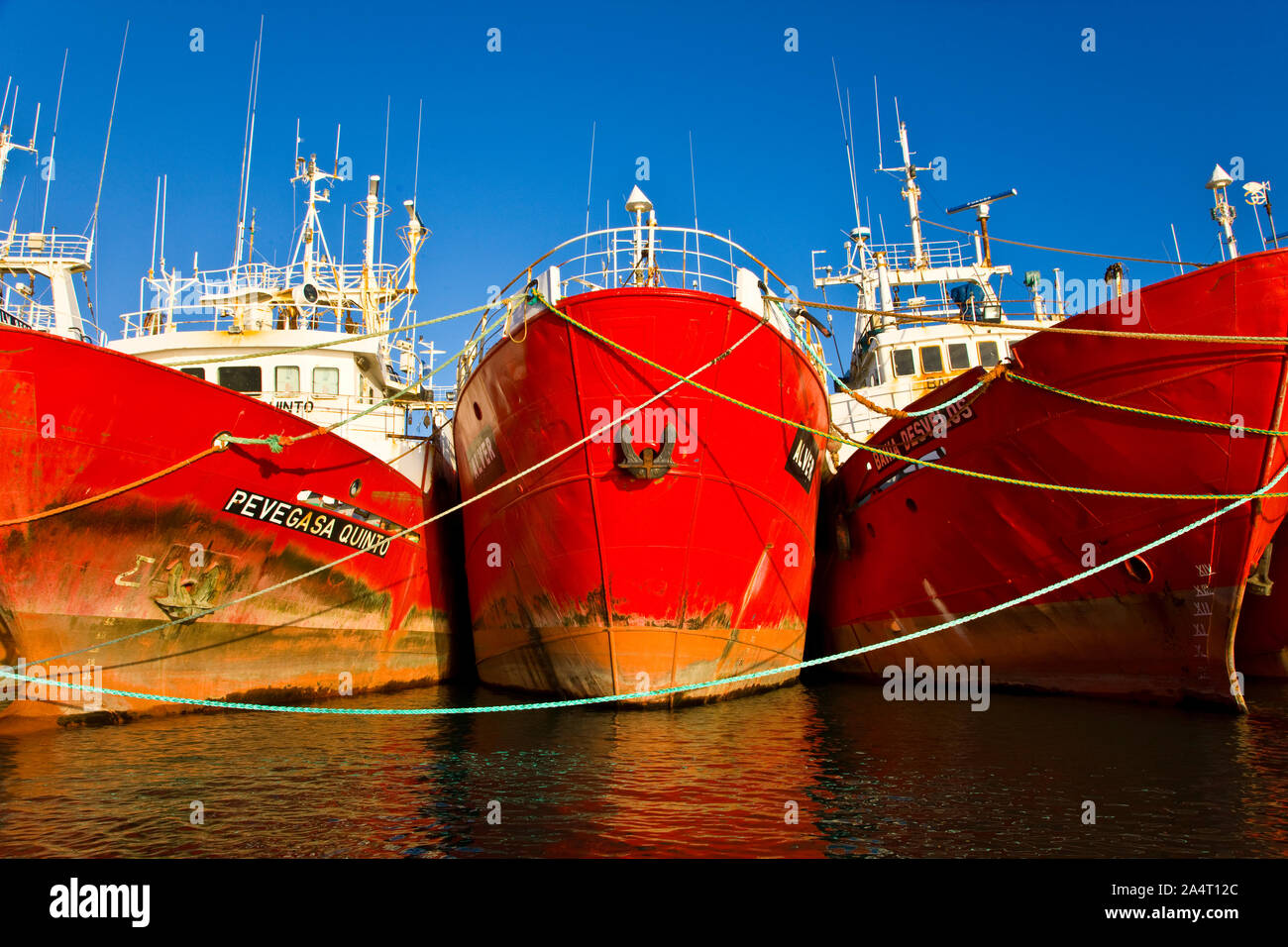 Barcos pesqueros,Ria Deseado, Puerto Deseado, Patagonia, Argentina ...