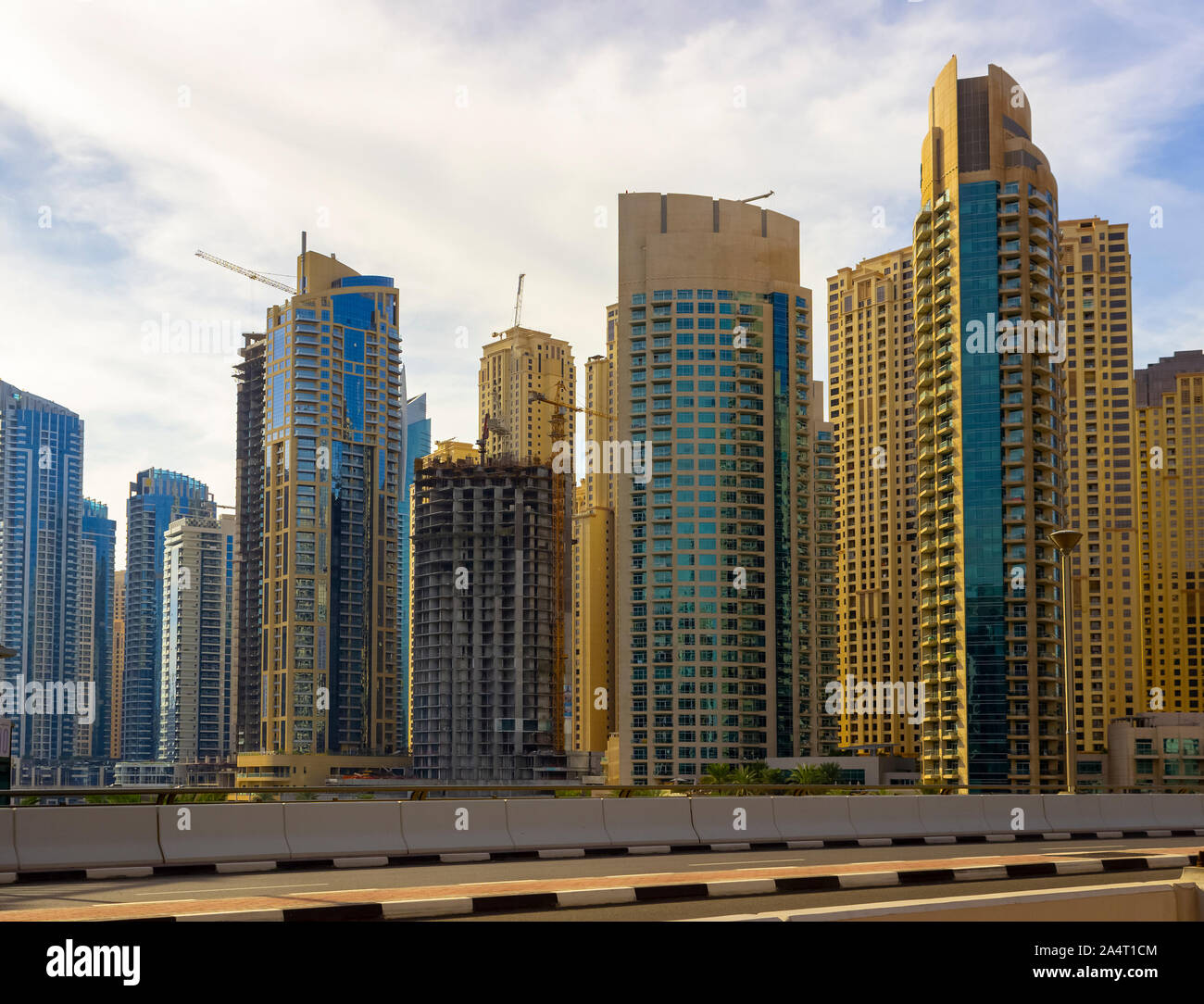 High-rise houses of modern futuristic design of Dubai Marina district ...