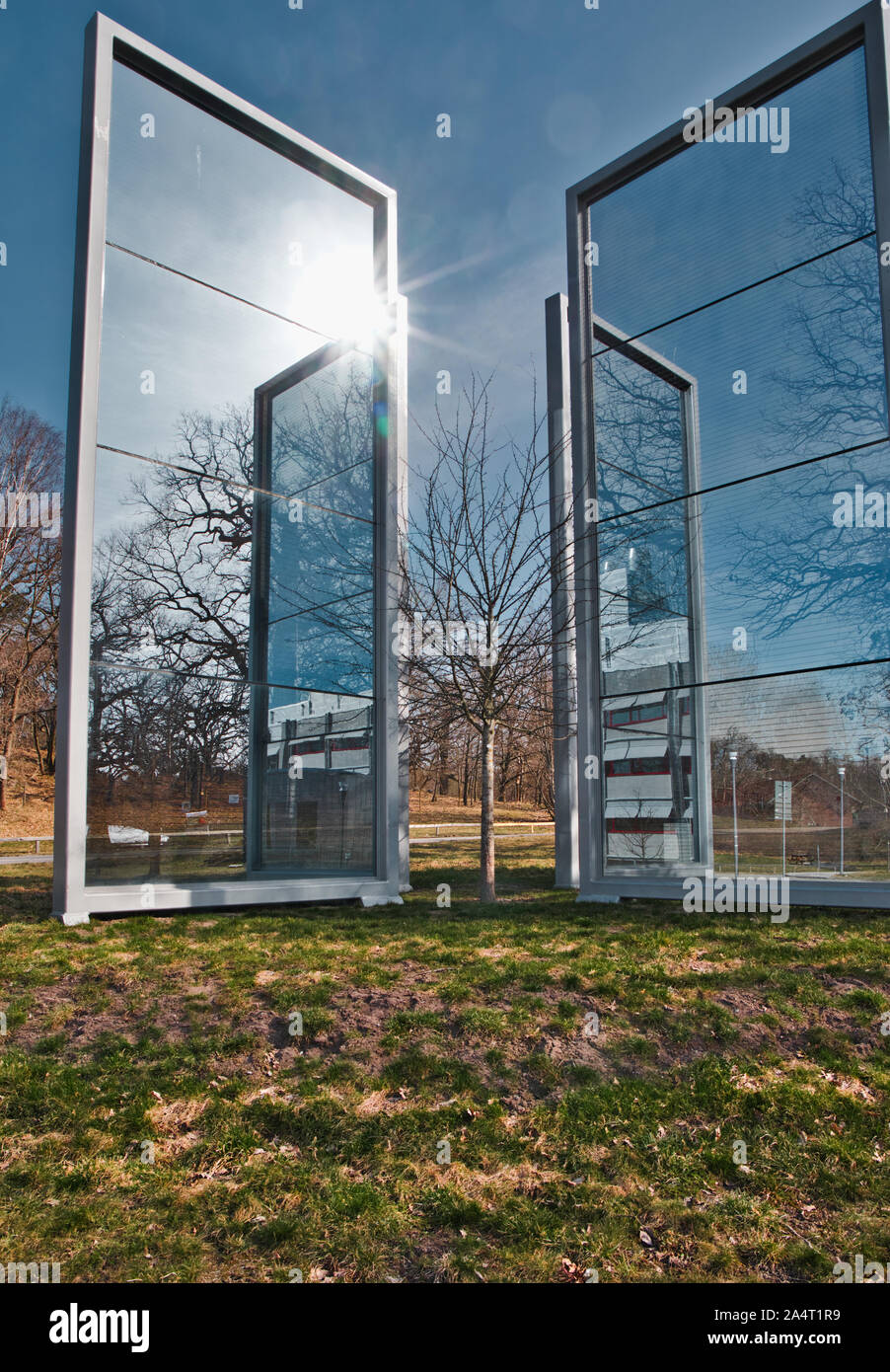 Giant contemporary glass sculptures on the campus of Stockholm ...