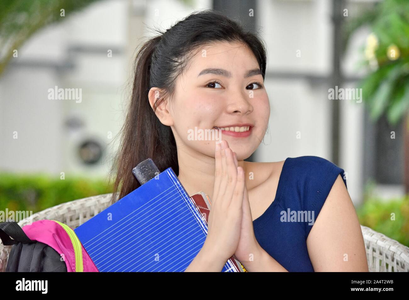 Female Student And Appreciation Stock Photo - Alamy