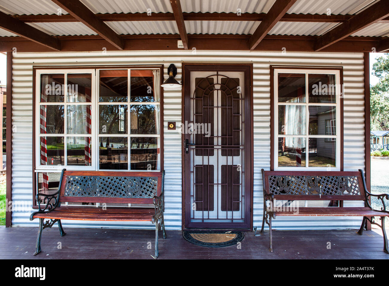 Front porch of a historic cabin in Australia Stock Photo - Alamy
