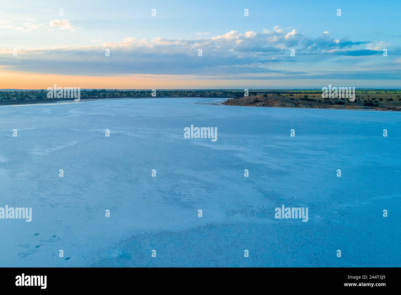 Salt lake in the desert at sunrise. Victoria, Australia Stock Photo - Alamy