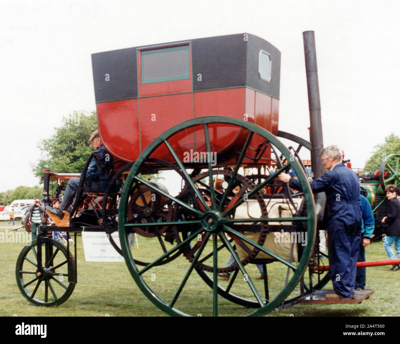 1803 Trevithick steam carriage replica Stock Photo - Alamy