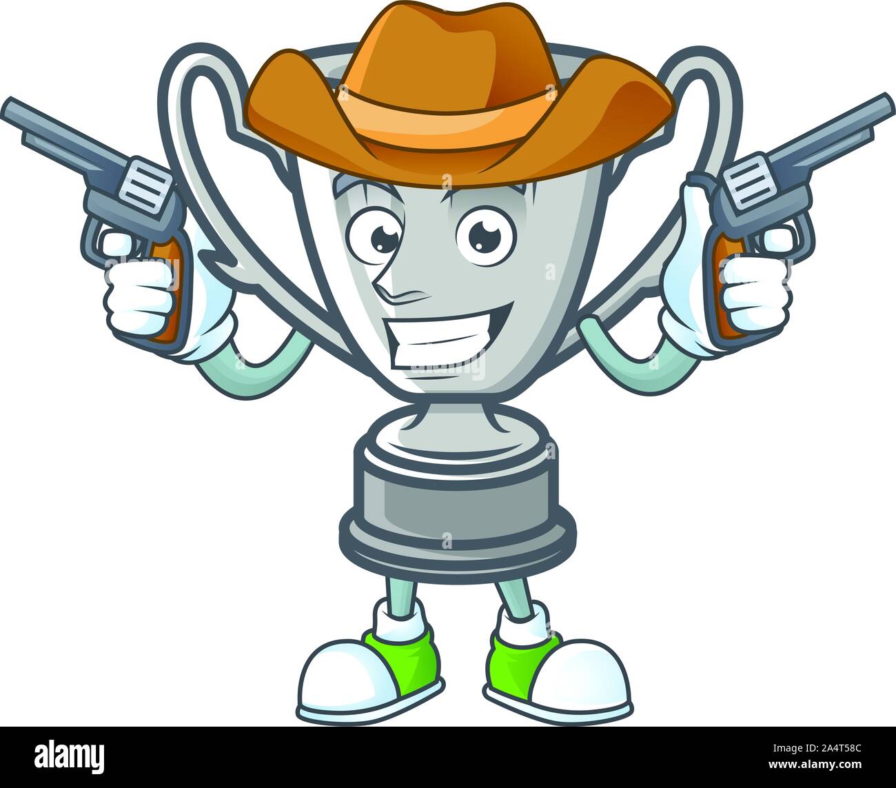 Cowboy silver trophy for the second winner Stock Vector Image & Art - Alamy