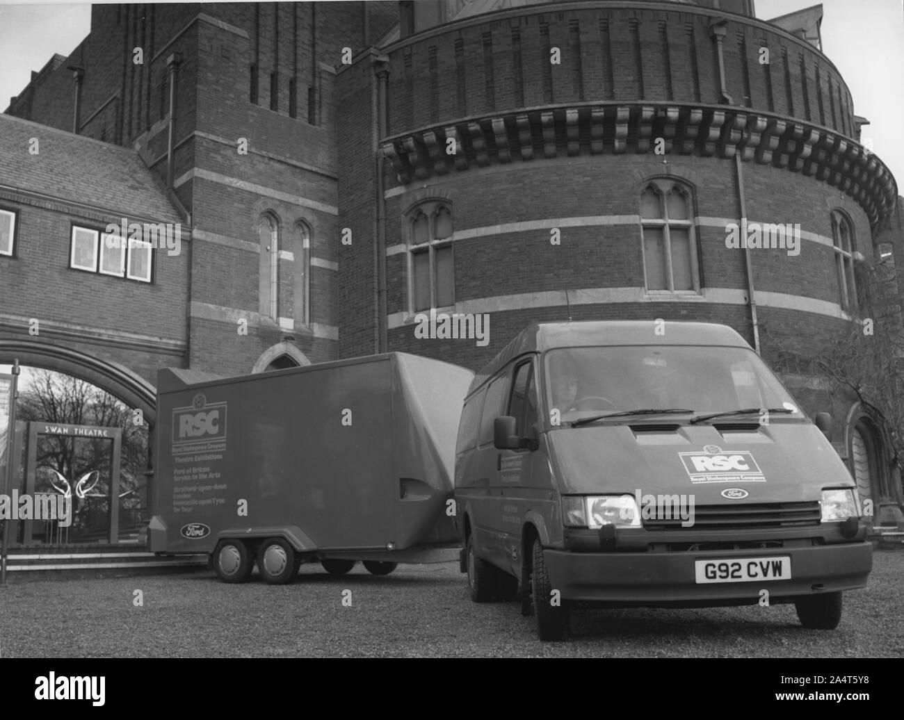1991 Ford Transit van and trailer Stock Photo - Alamy