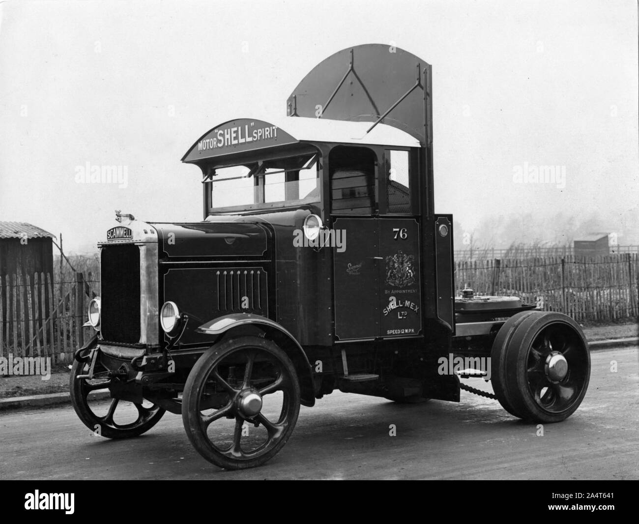 1928 Scammell tractor for Shell Stock Photo - Alamy