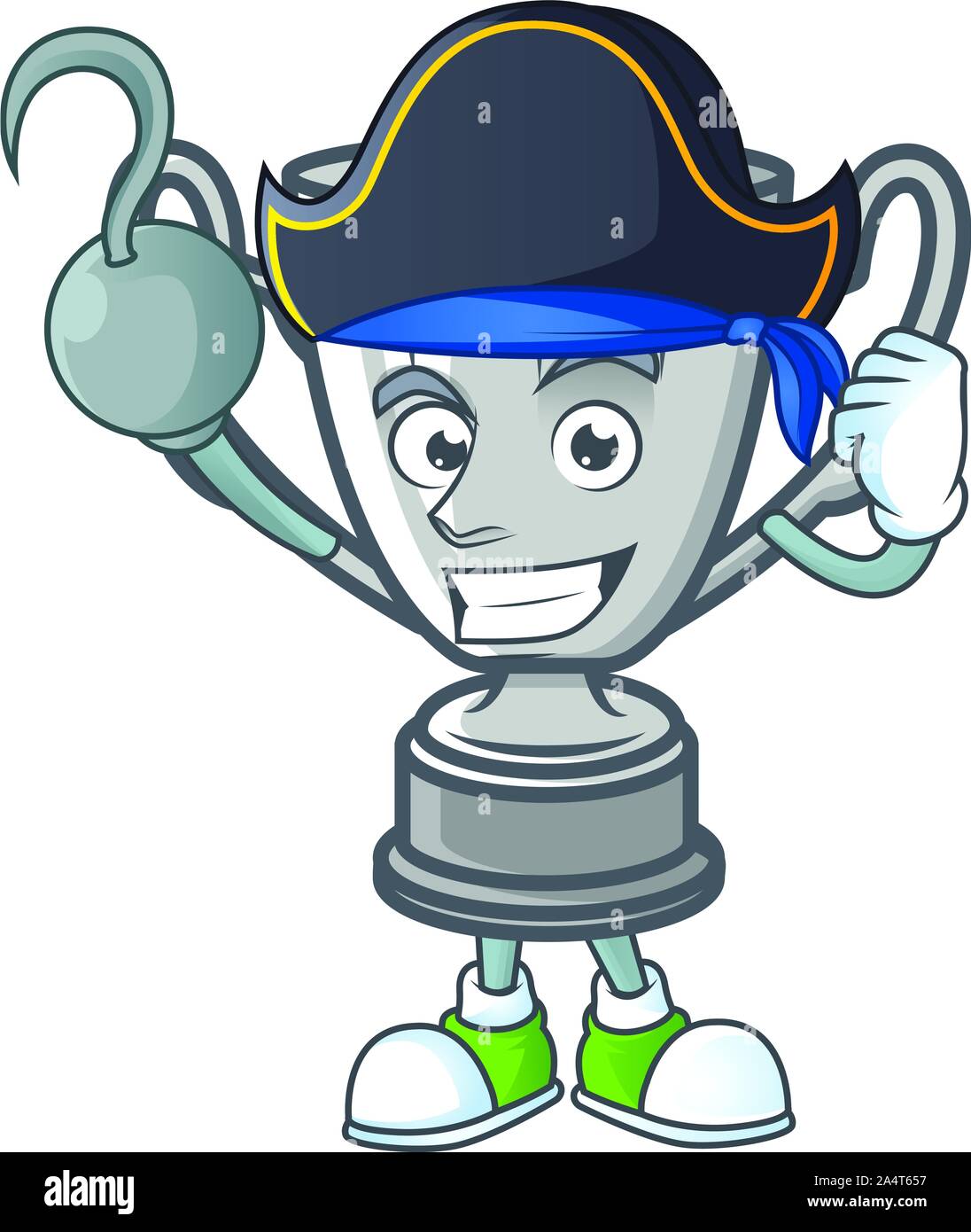 Pirate silver trophy for the second winner Stock Vector Image & Art - Alamy