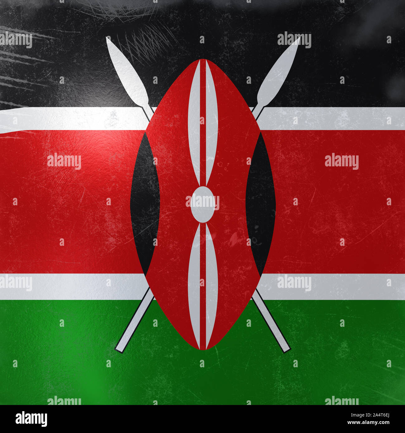 3d rendering kenya flag on hi-res stock photography and images - Alamy