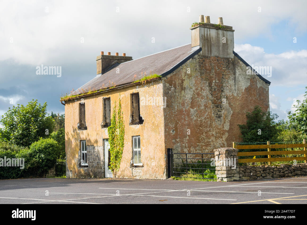 An abandoned house in Shrule, a village in County Mayo, Ireland just ...