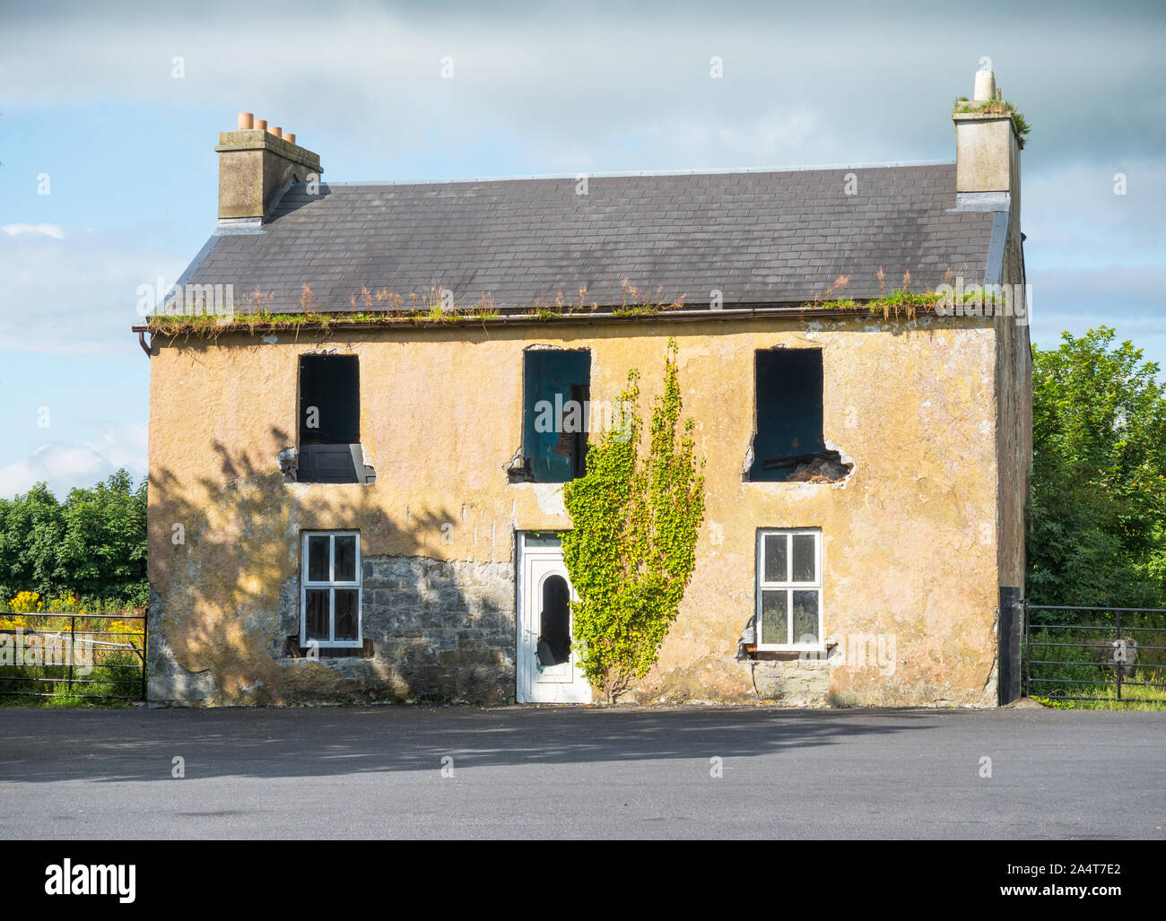 An abandoned house in Shrule, a village in County Mayo, Ireland just ...