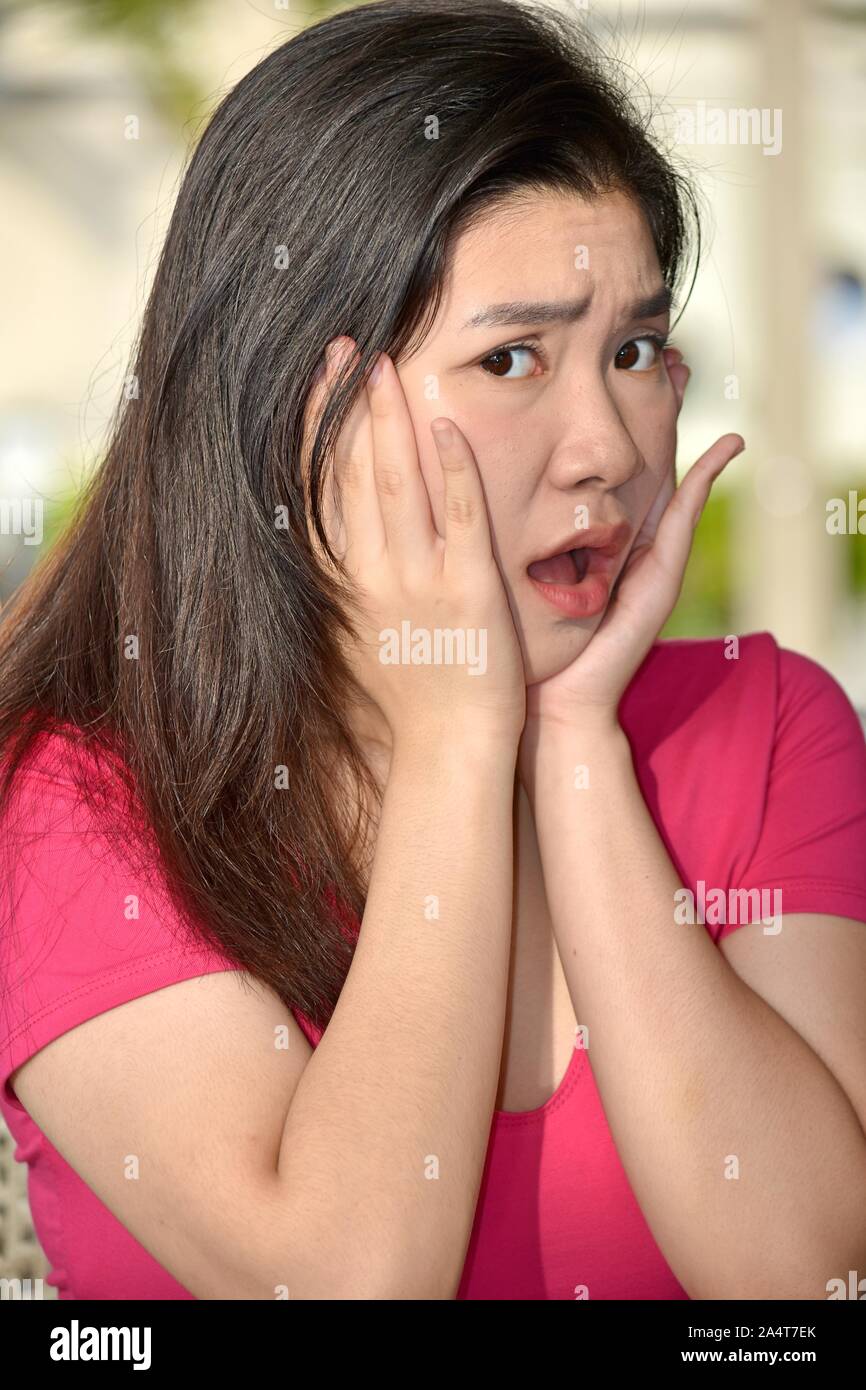 Shocked Adult Female Stock Photo - Alamy