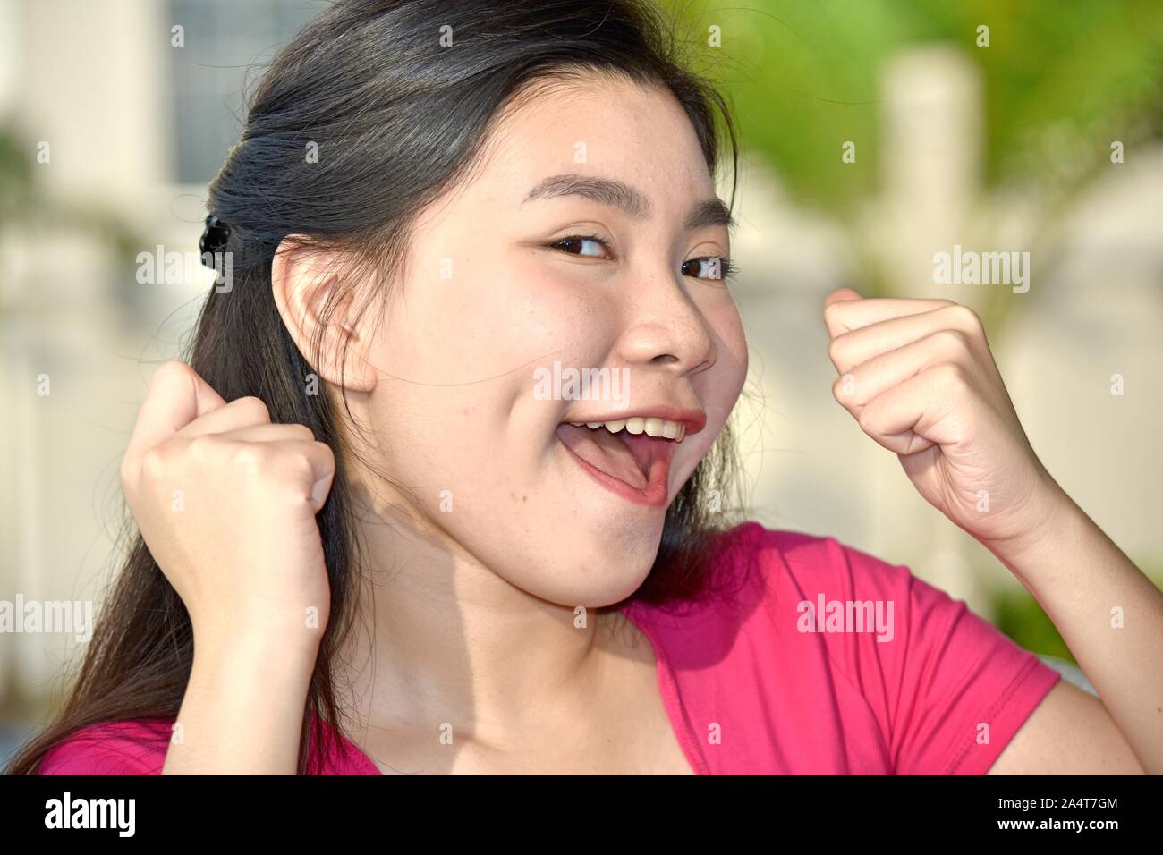 Victorious female hi-res stock photography and images - Alamy