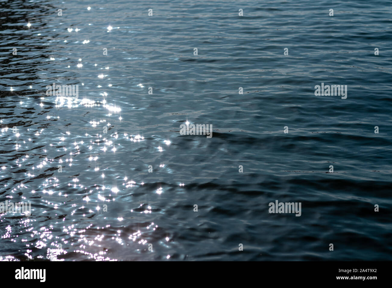 Shiny texture of glares and sunlight. Blue shiny water texture ...