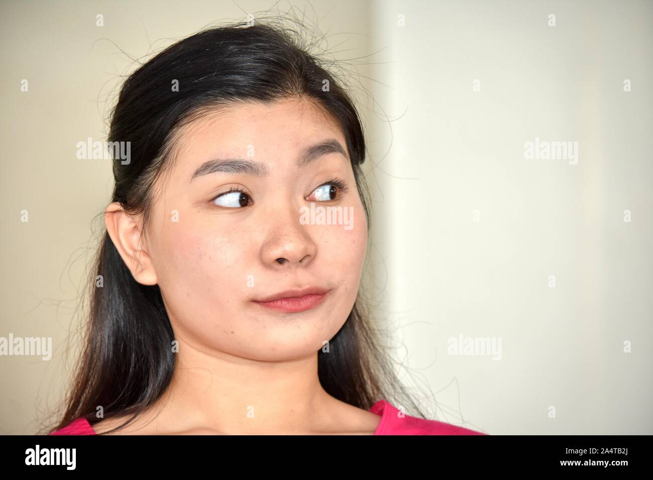 Chinese Female Staring Stock Photo - Alamy