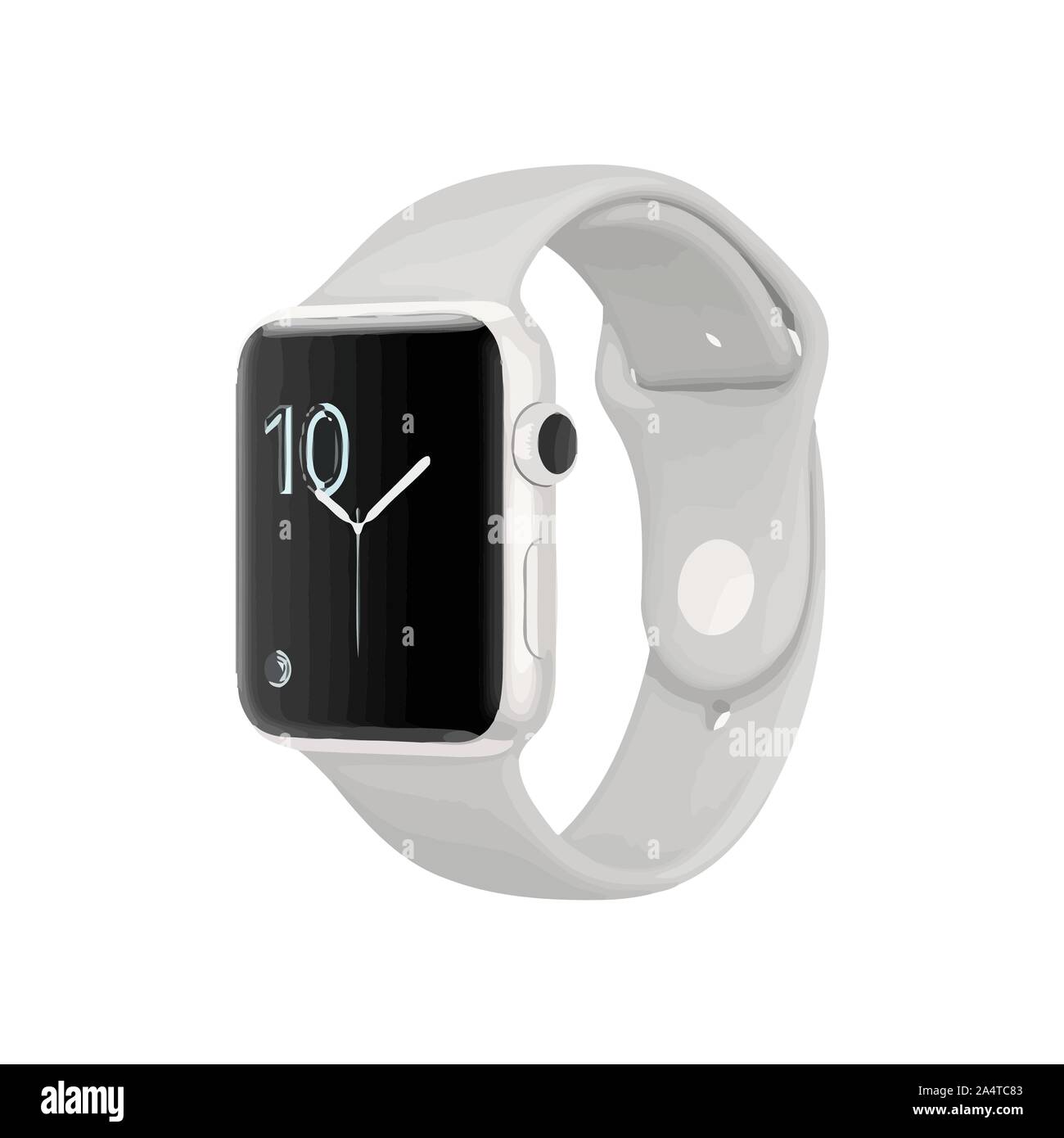 Image of a smart watch on a white background. Vector illustration Stock ...