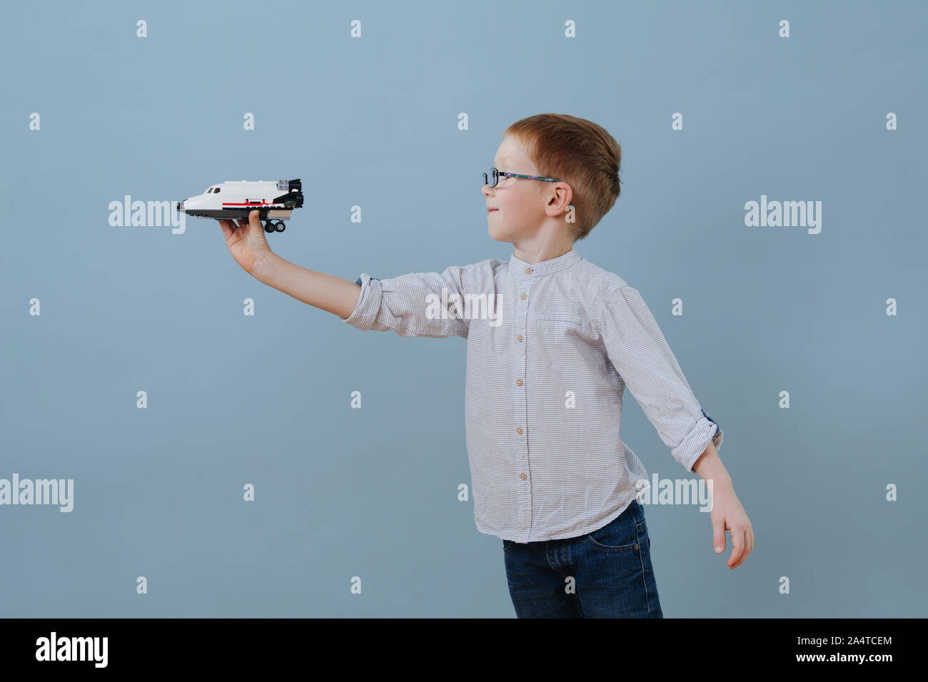 Child plays with rocket hi-res stock photography and images - Alamy