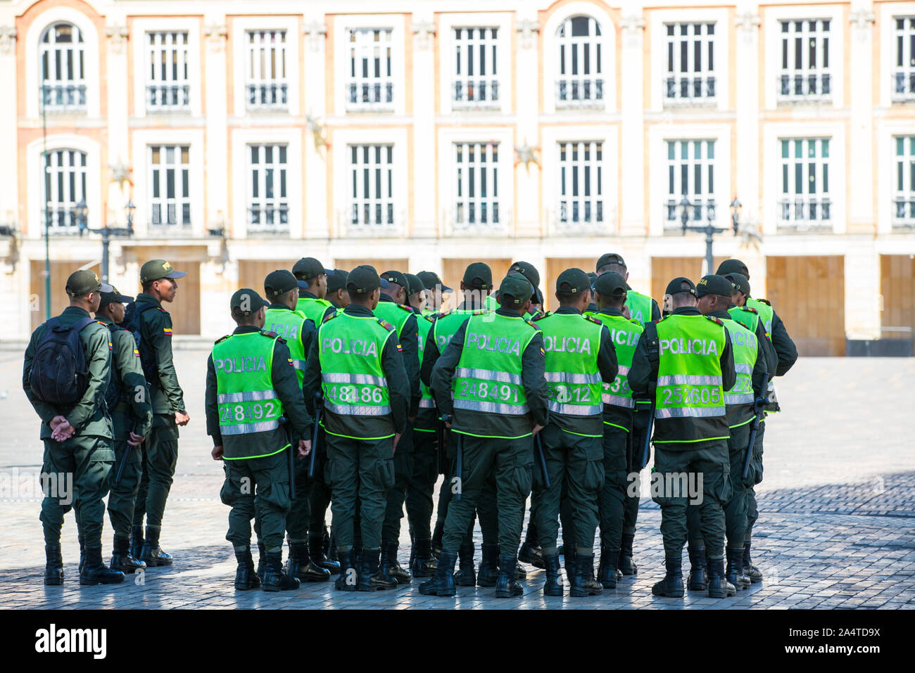 Police officers in Bogota, Colombia Stock Photo - Alamy