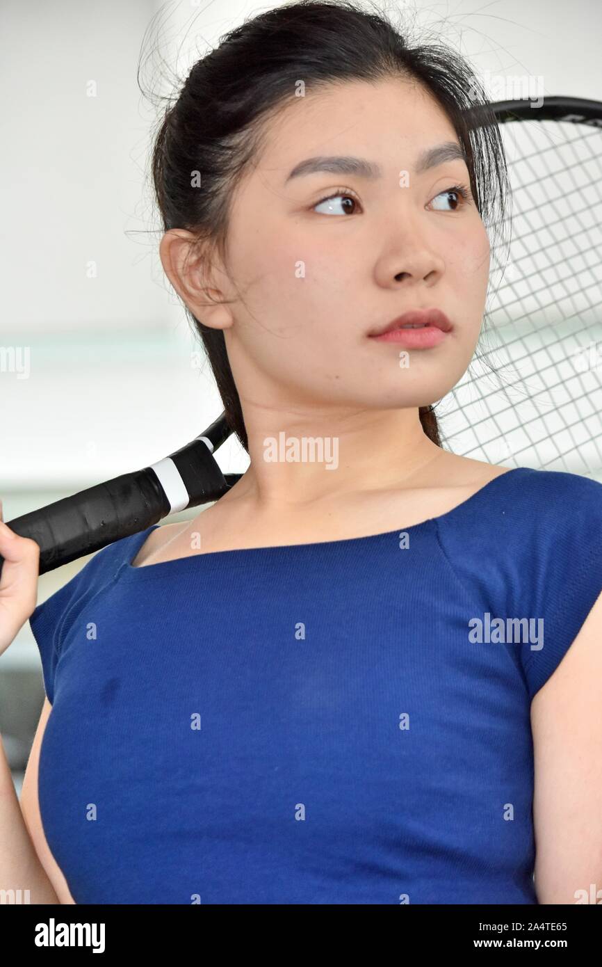 Serious Chinese Female Basketball Player Stock Photo - Alamy