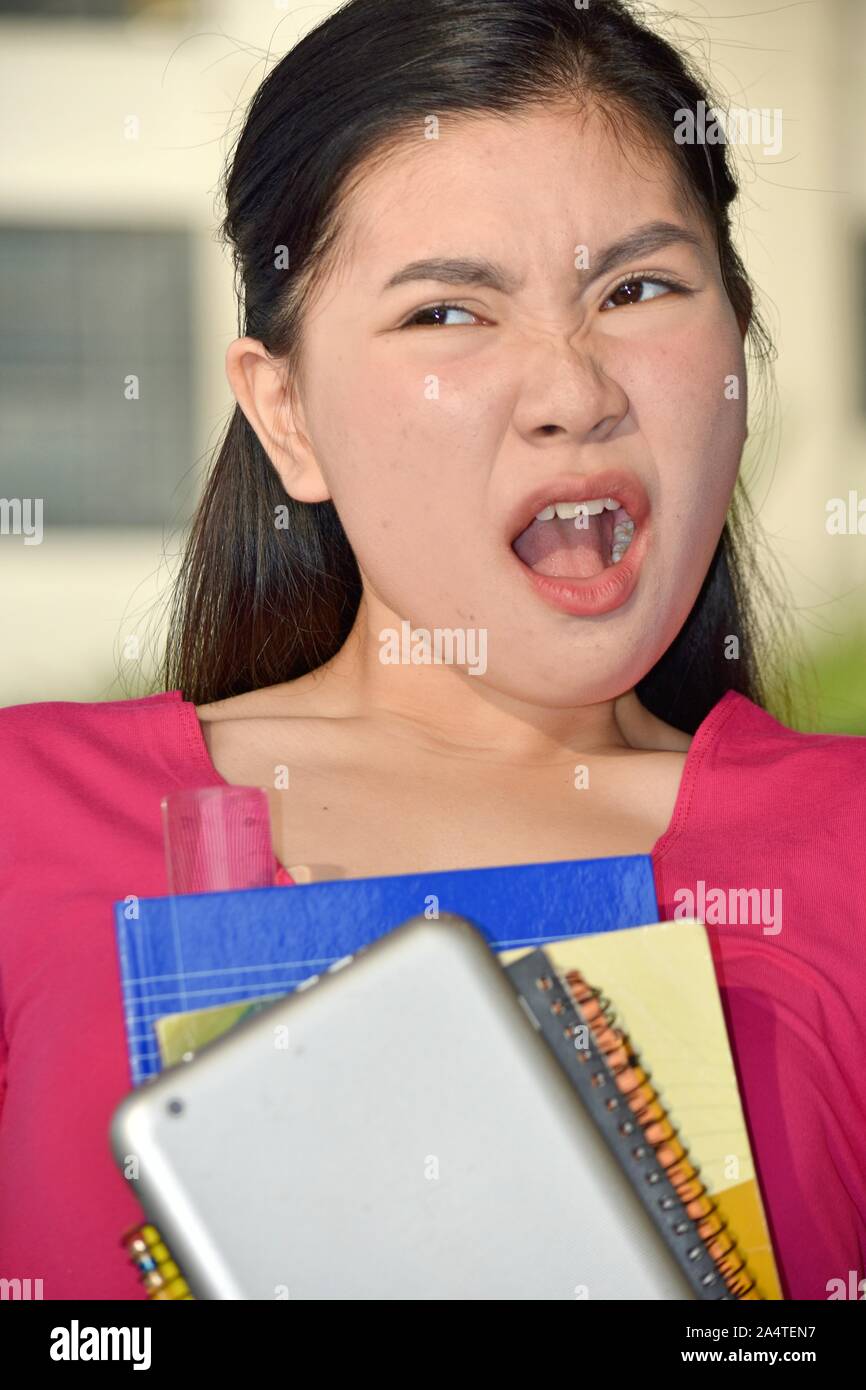 Young student under stress hi-res stock photography and images - Alamy