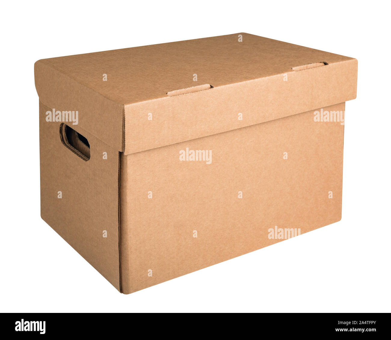 Cardboard archive storage box isolated on white background Stock Photo ...