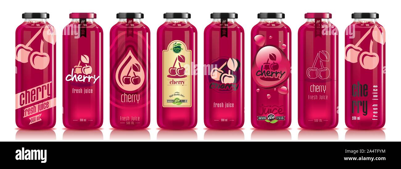 Cherry juice juices Stock Vector Images - Alamy
