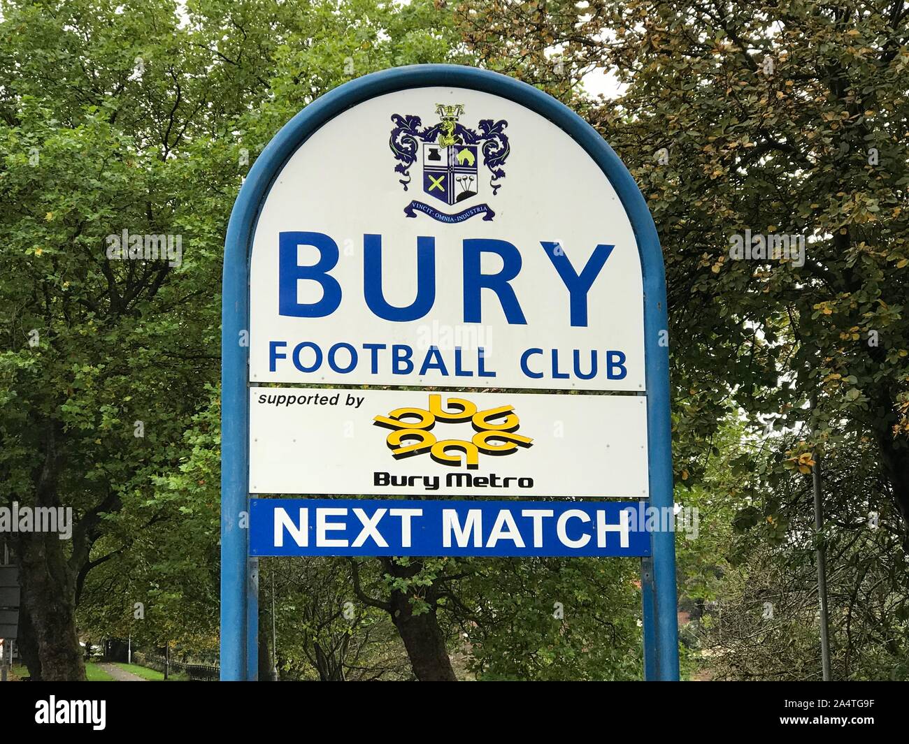 Bury, Lancashire, UK. 15th October 2019, Bury Football Club, Gigg Lane ...