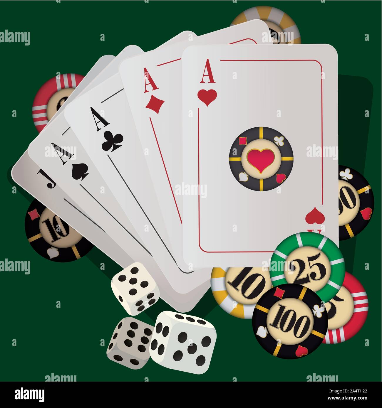 Gaming with cards Stock Vector Images - Alamy