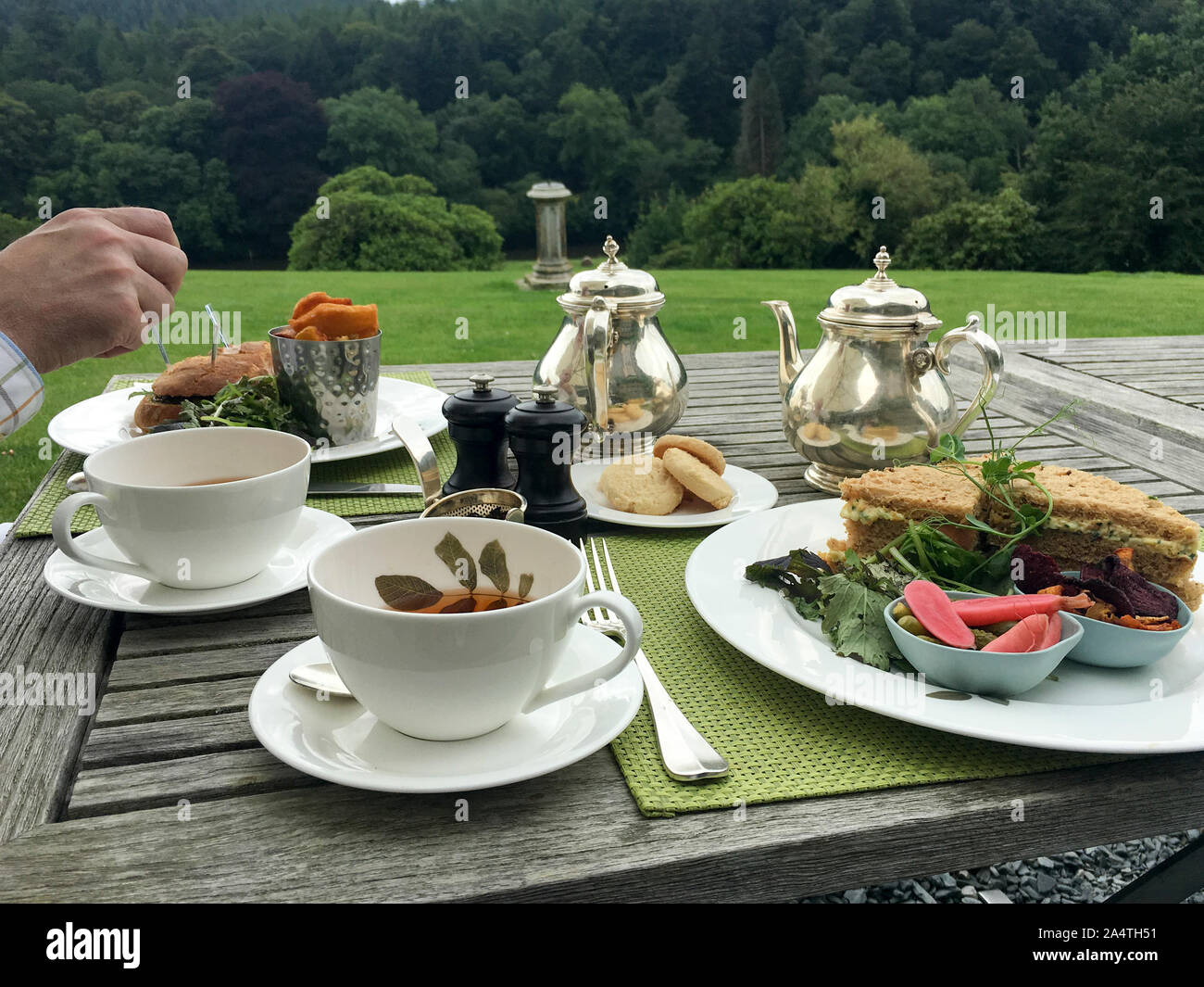 Afternoon Tea in the garden, England, UK Stock Photo - Alamy