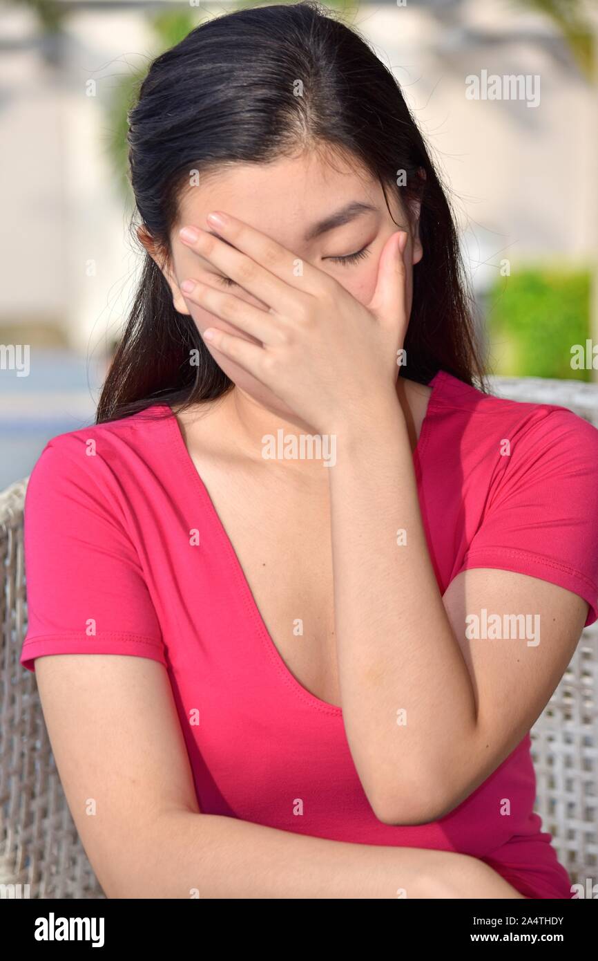 Sad Adult Female Stock Photo - Alamy