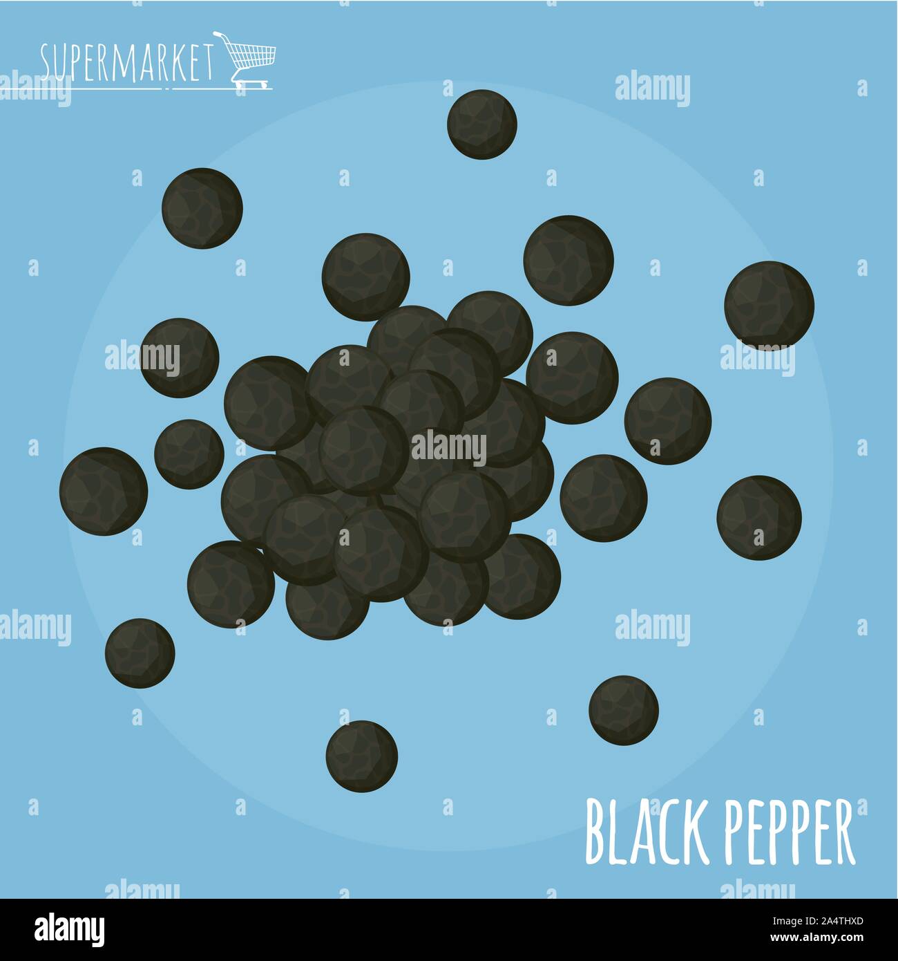 Black pepper Stock Vector Images - Alamy
