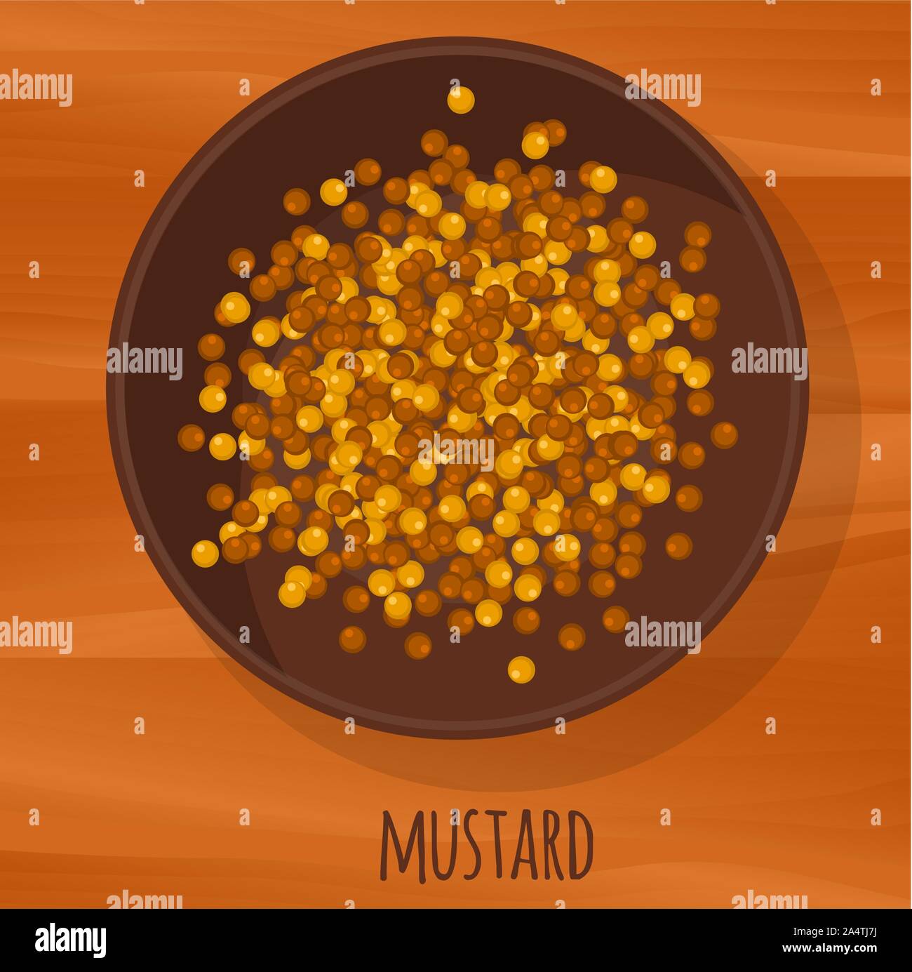 Mustard seeds flat design vector icon Stock Vector Image & Art - Alamy