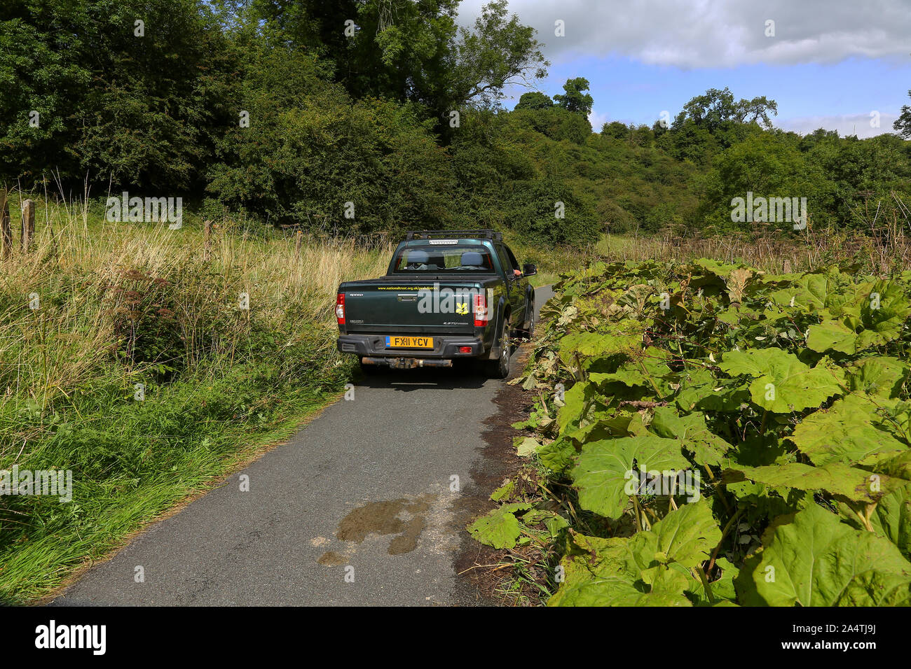 A National Trust Ranger vehicle on the Manifold Way, Manifold Valley ...