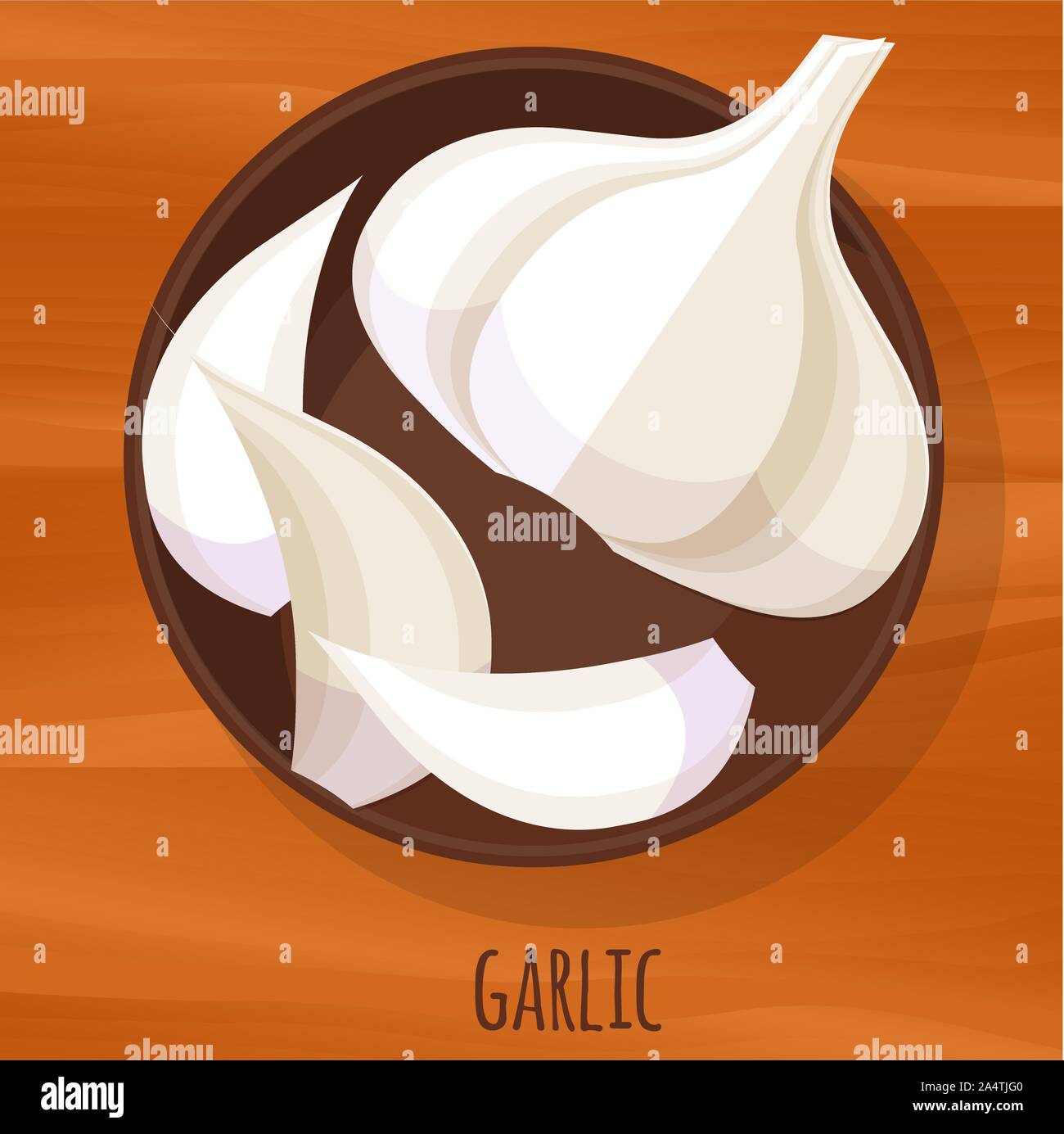 Garlic flat design vector icon Stock Vector Image & Art - Alamy