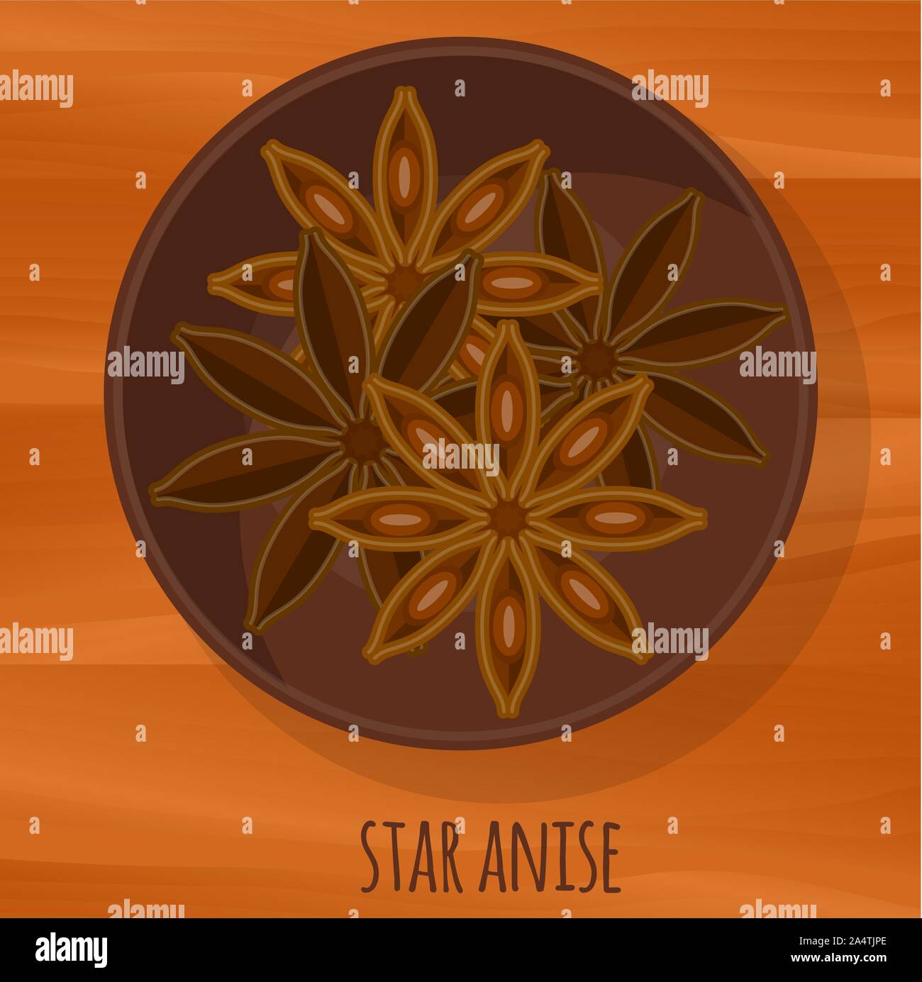 Star anise flat design vector icon Stock Vector Image & Art - Alamy