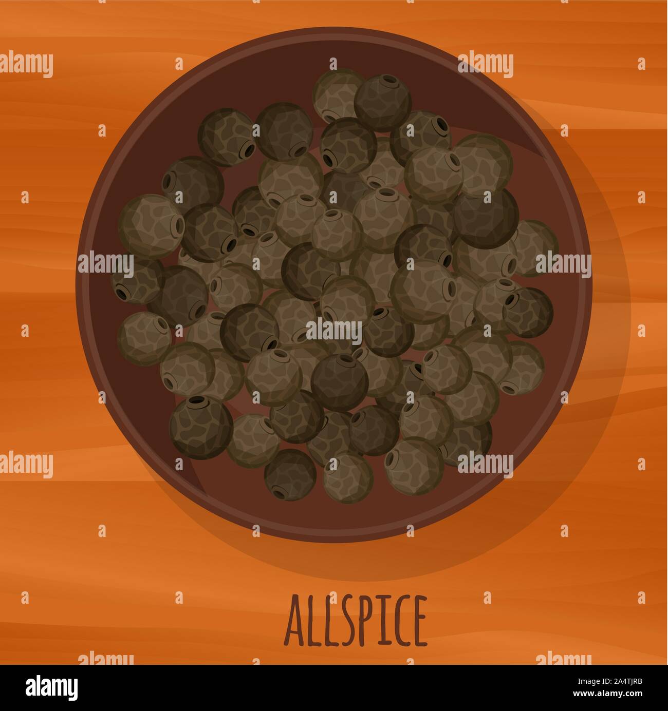Allspice flat design vector icon Stock Vector Image & Art - Alamy