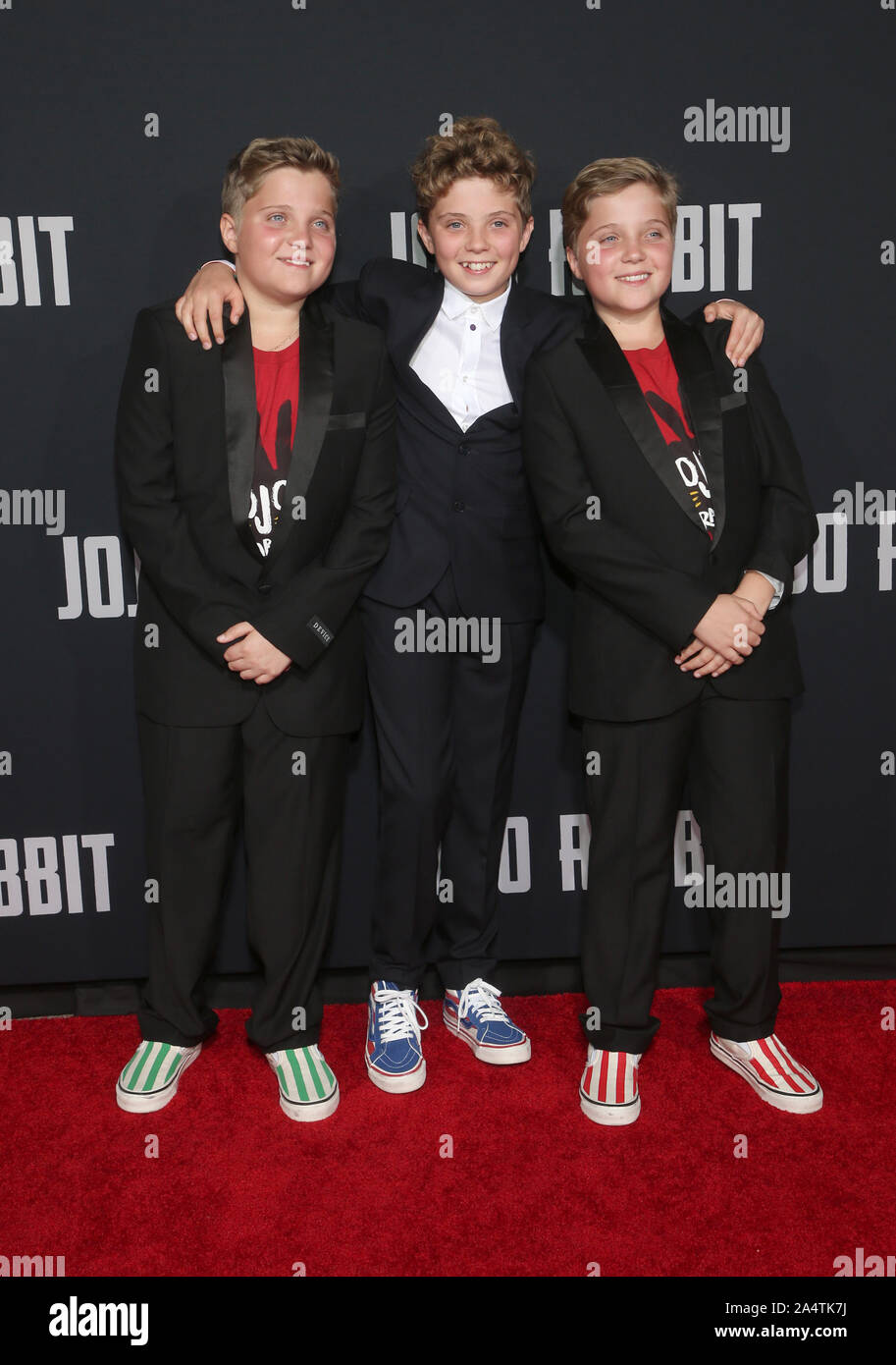 Los Angeles, Ca. 15th Oct, 2019. Roman Griffin Davis, Hardy Griffin ...