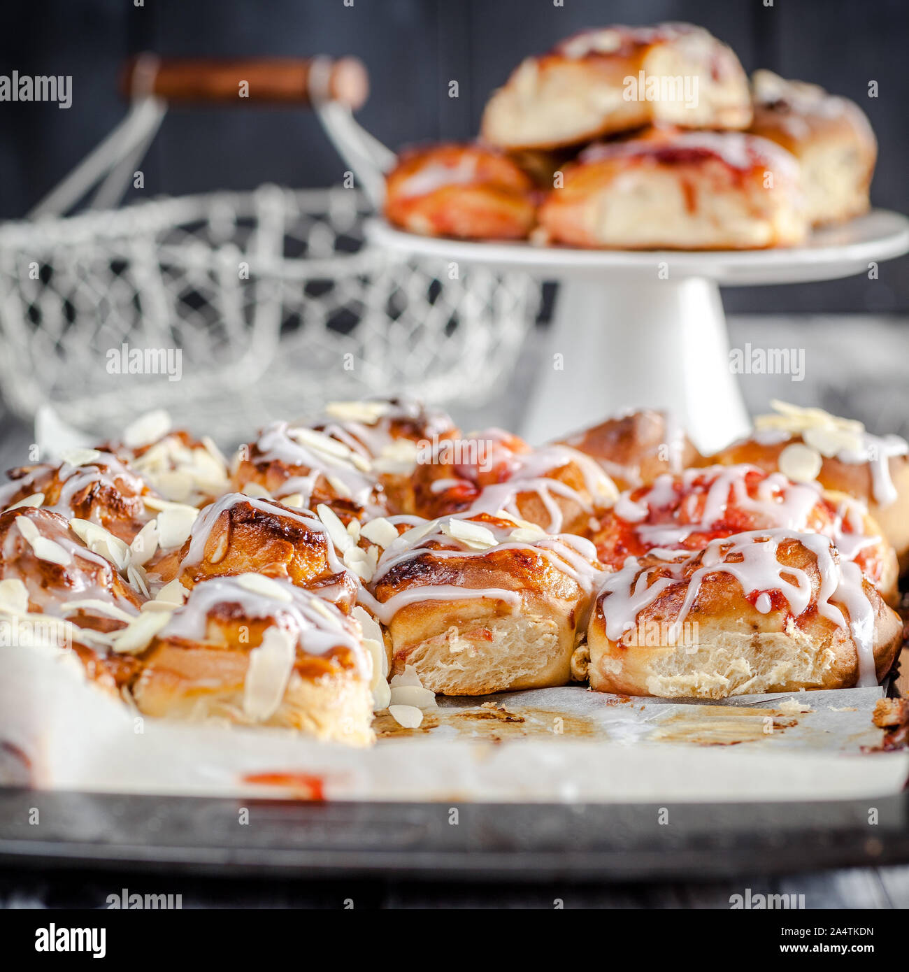 Homemade sweet buns - better than from bakery Stock Photo - Alamy