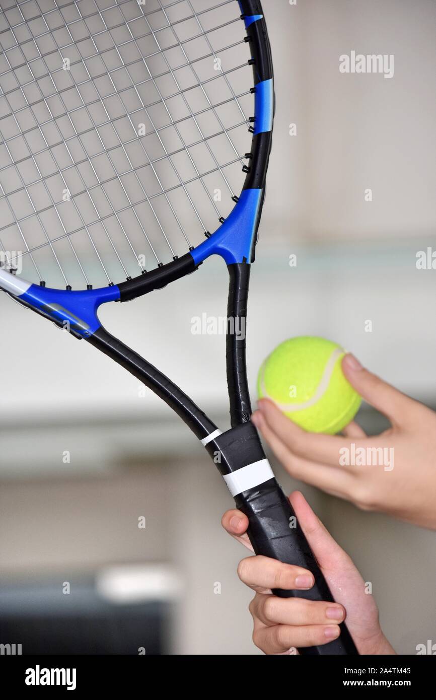 Tennis Racket And Tennis Ball Stock Photo - Alamy
