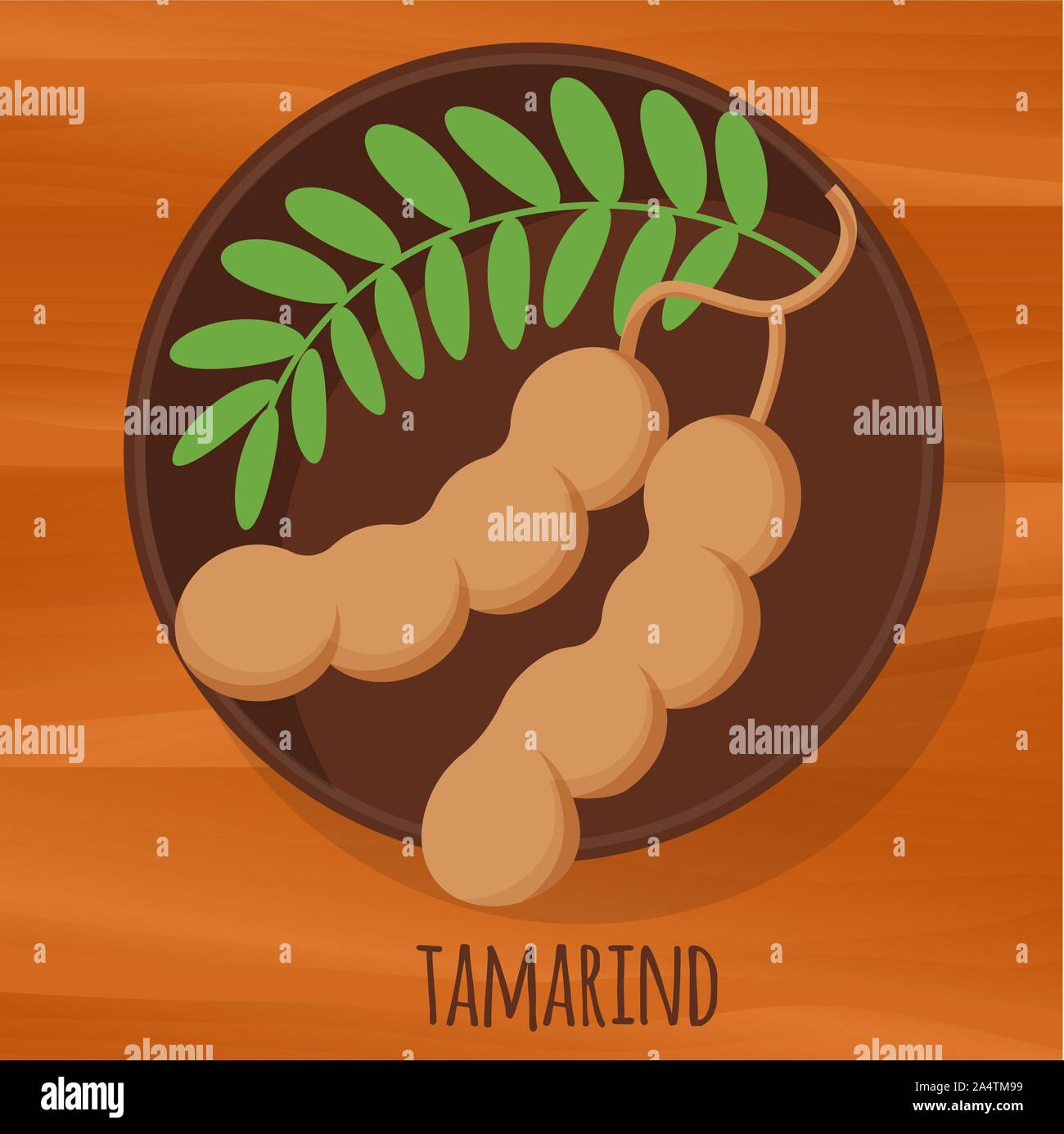 Tamarind flat design vector icon Stock Vector Image & Art - Alamy