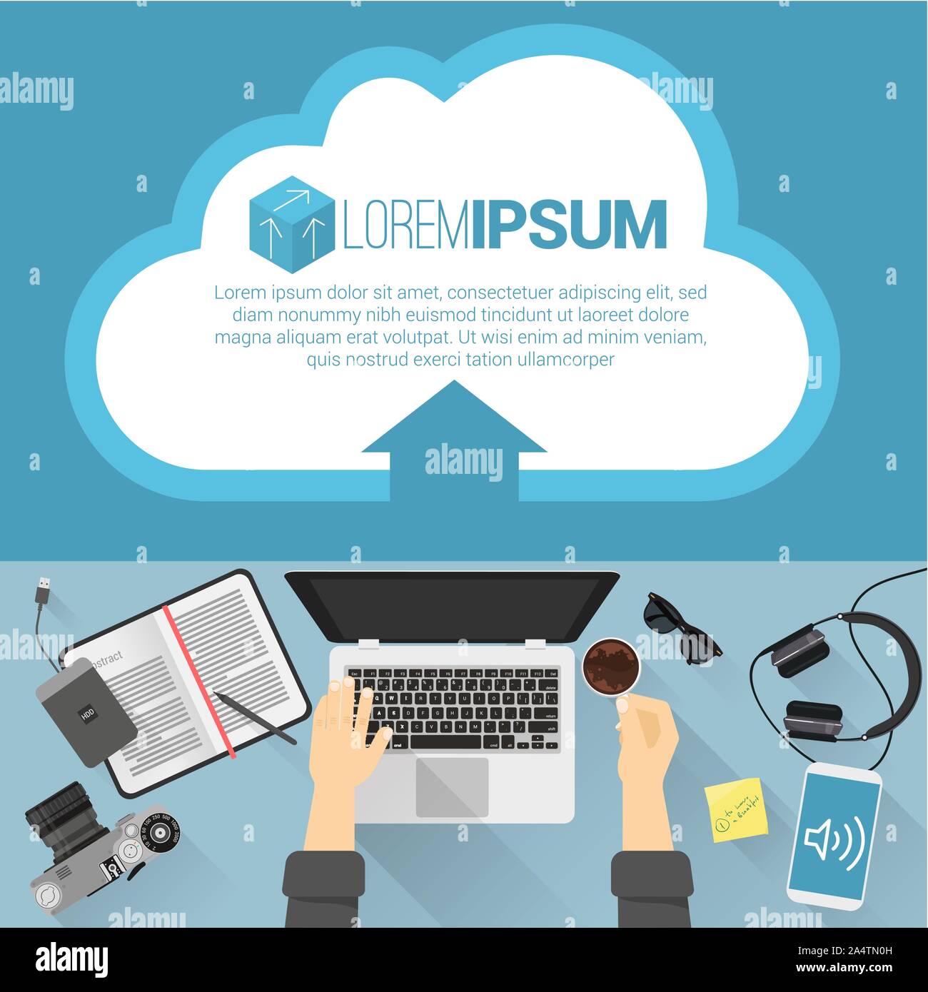 Flat design cloud vector concept Stock Vector Image & Art - Alamy