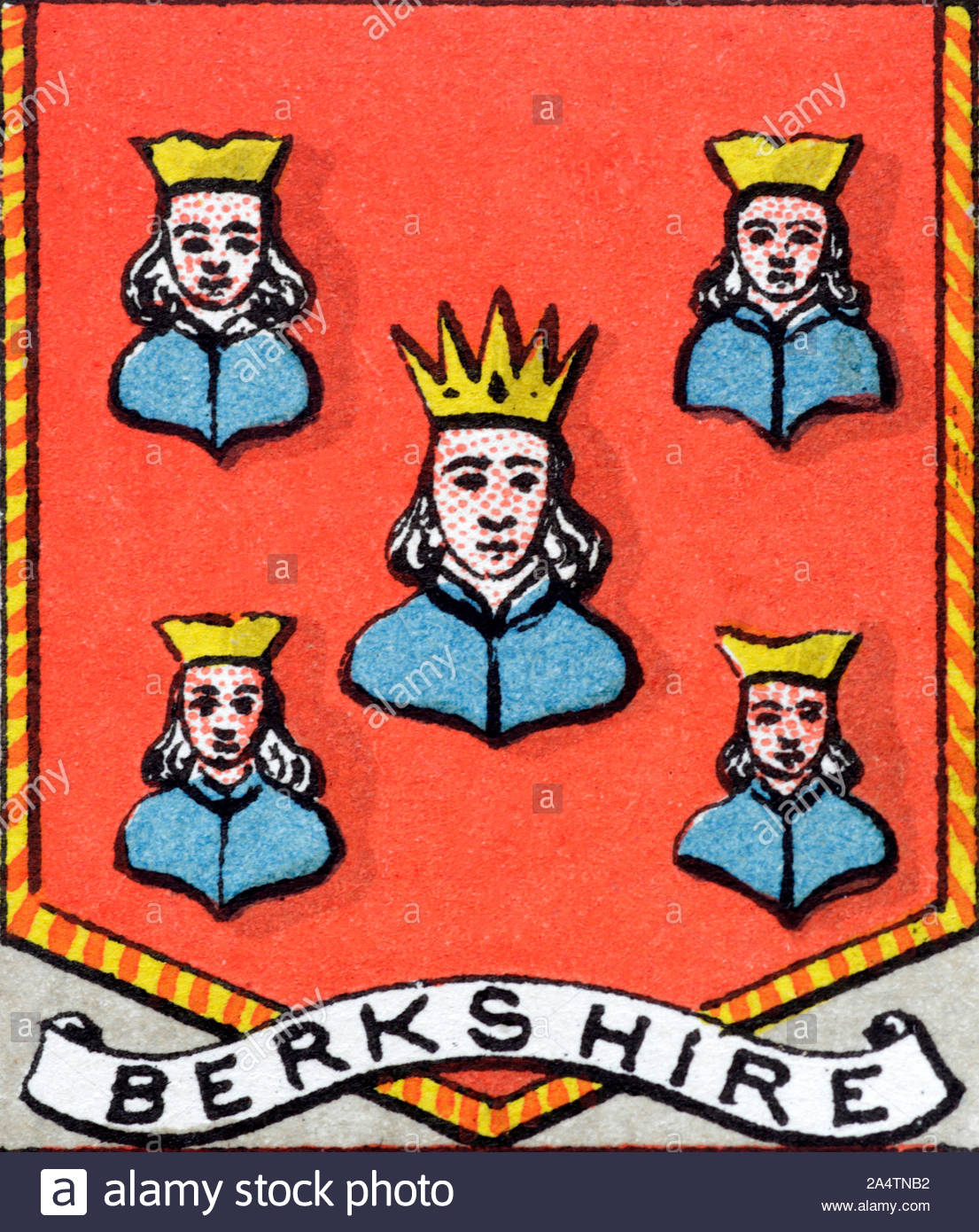 Historic Coat of Arms for Berkshire England, vintage illustration from ...