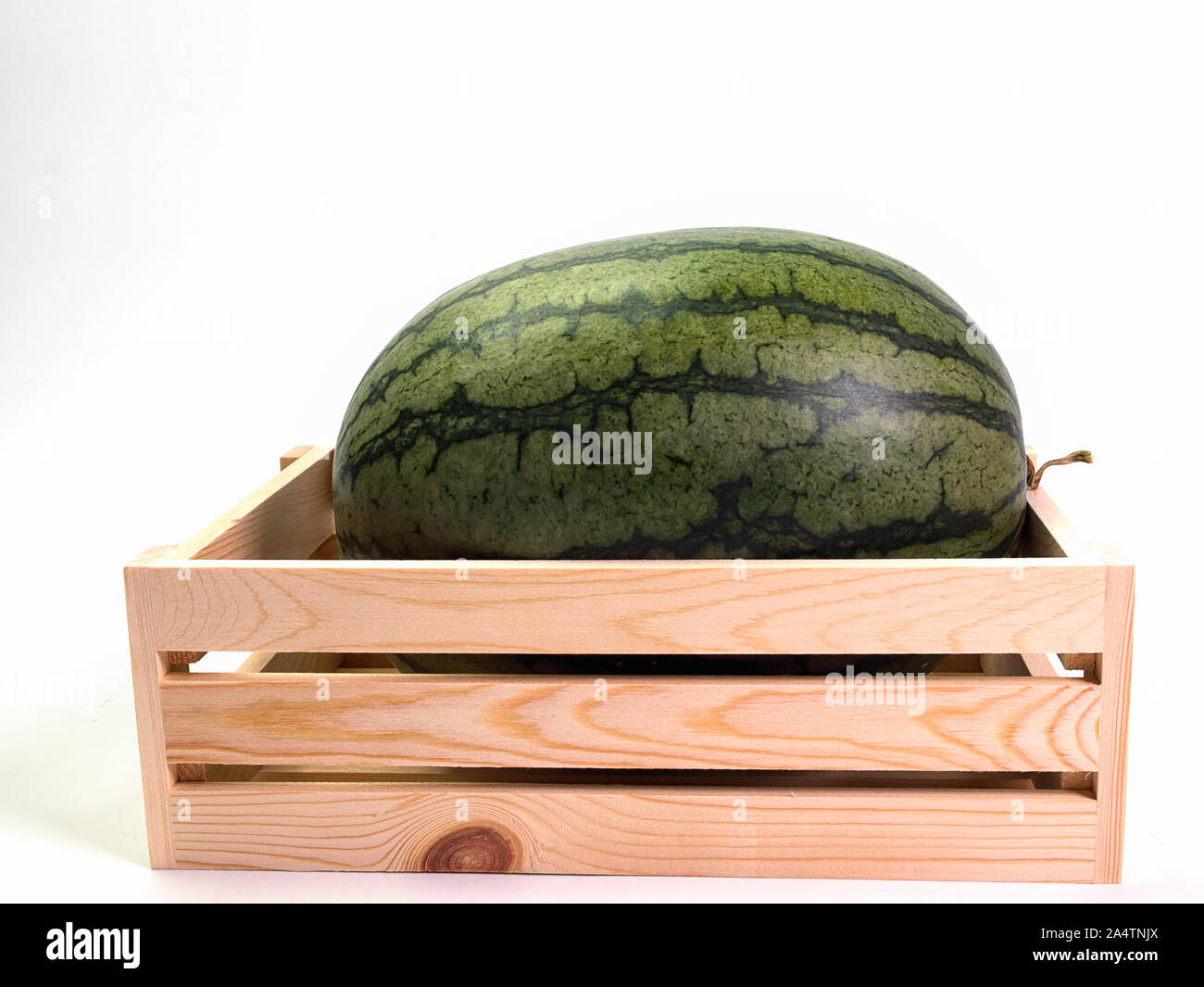 watermelon , Placed in wooden crates , white background Stock Photo - Alamy