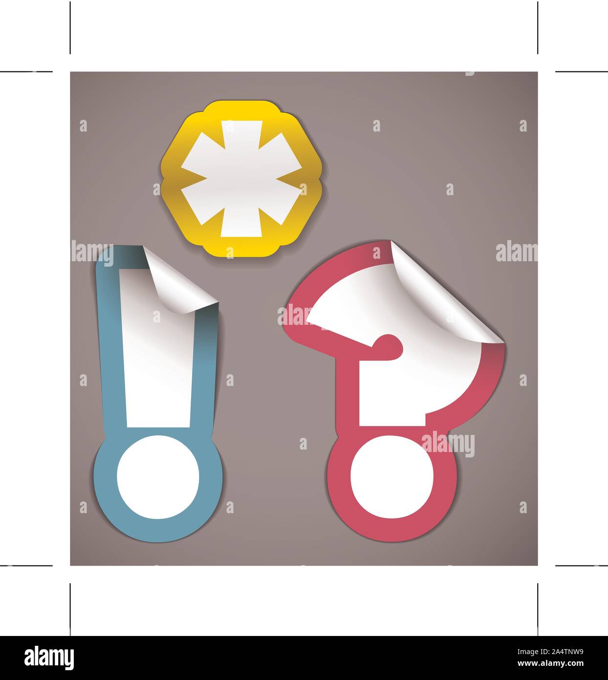 Yellow Caution Sign Question Mark Stock Vector Images - Alamy